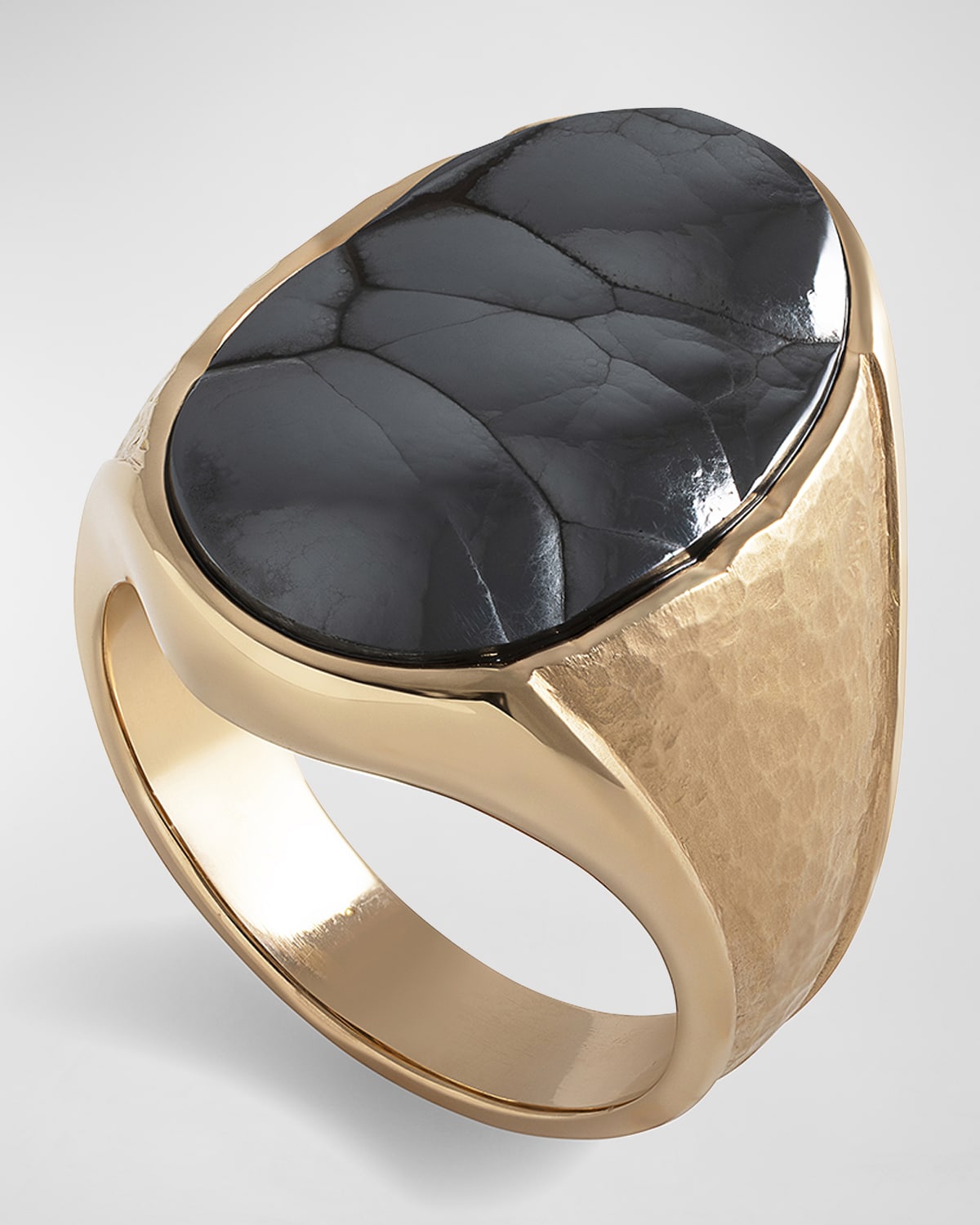 Jorge Adeler Men's 18K Yellow Gold Sikhote-Alin Ring | Neiman Marcus