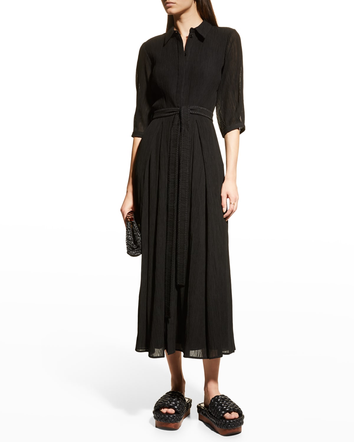 Black Belted Dress | Neiman Marcus