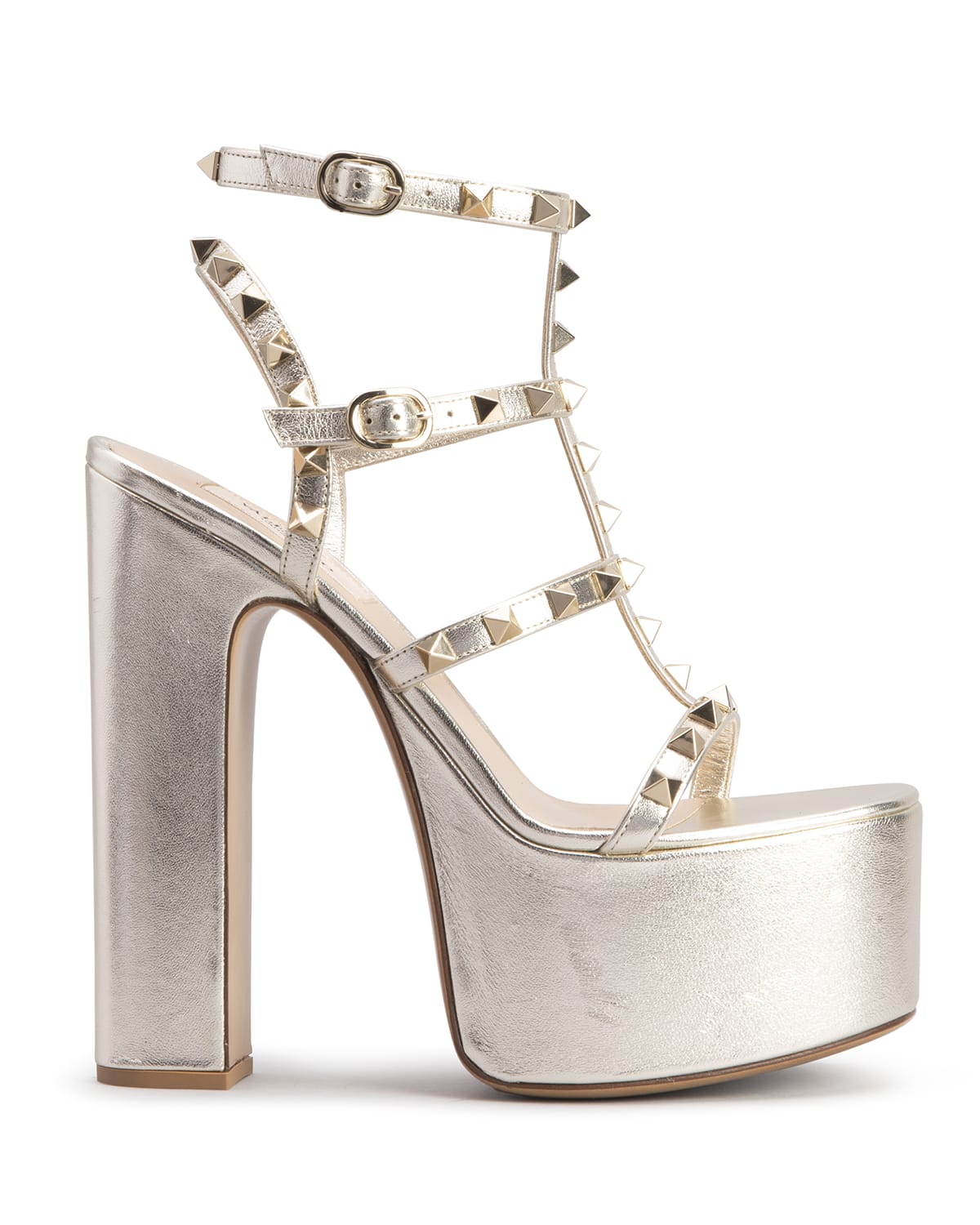 Silver Platform Sandal | Neiman Marcus