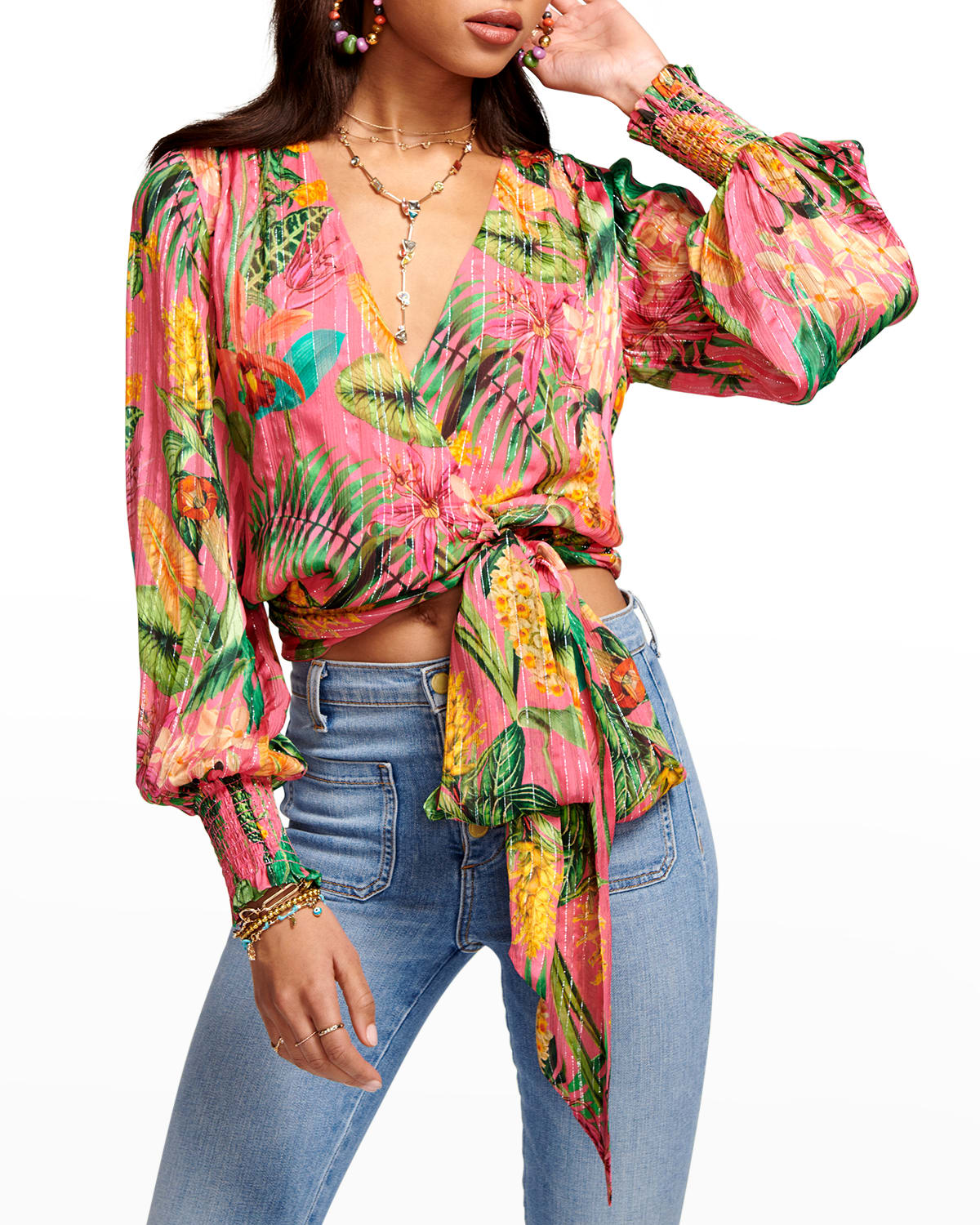 Surplice Neckline Top | Neiman Marcus