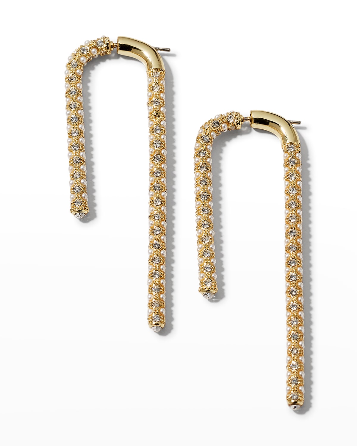 Gold Pave Earrings | Neiman Marcus
