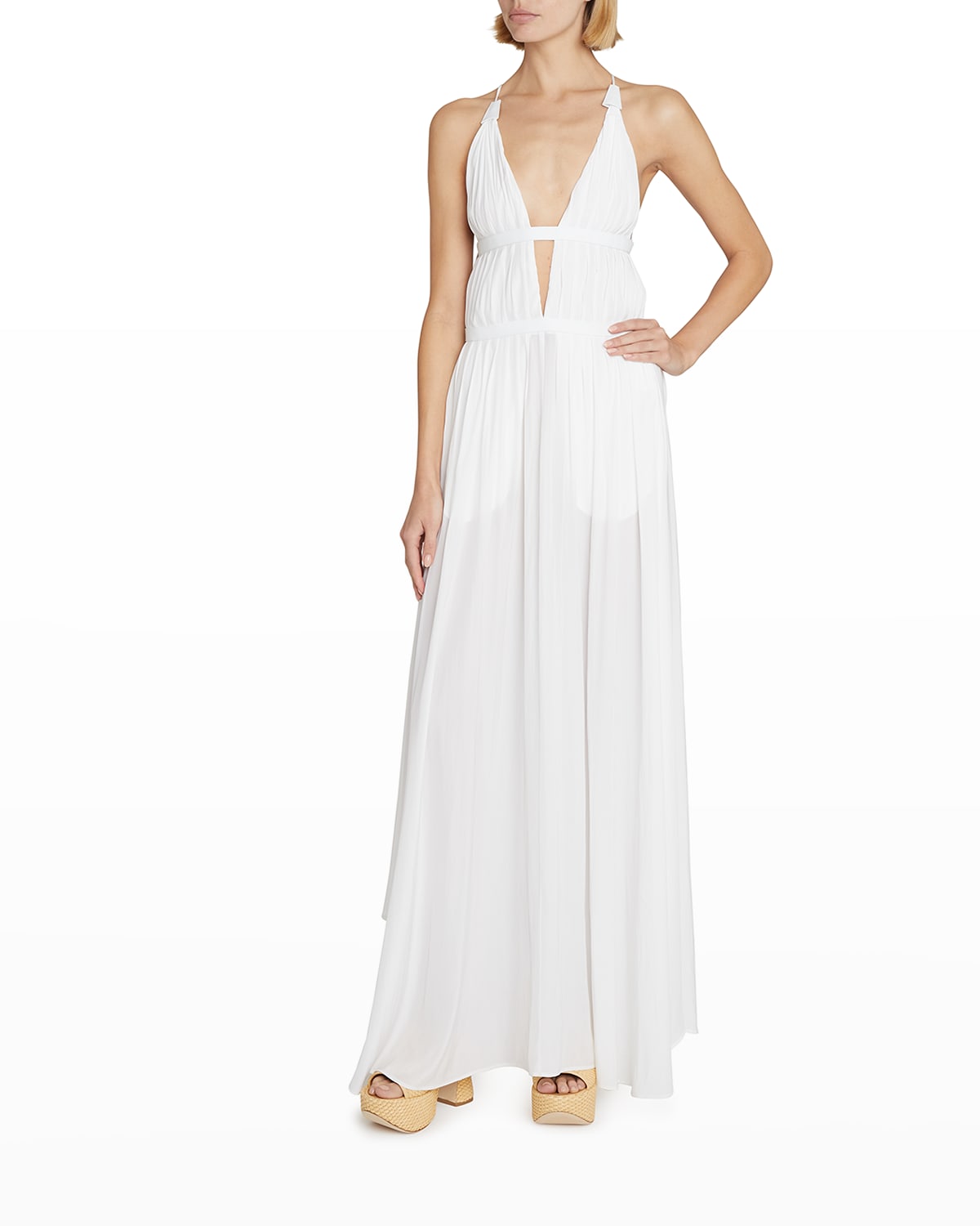 Spaghetti Straps Maxi Dress | Neiman Marcus