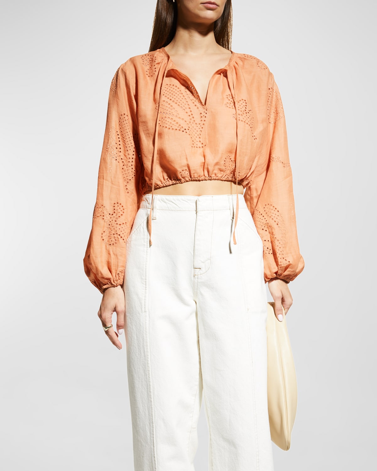 Womens Eyelet Top | Neiman Marcus