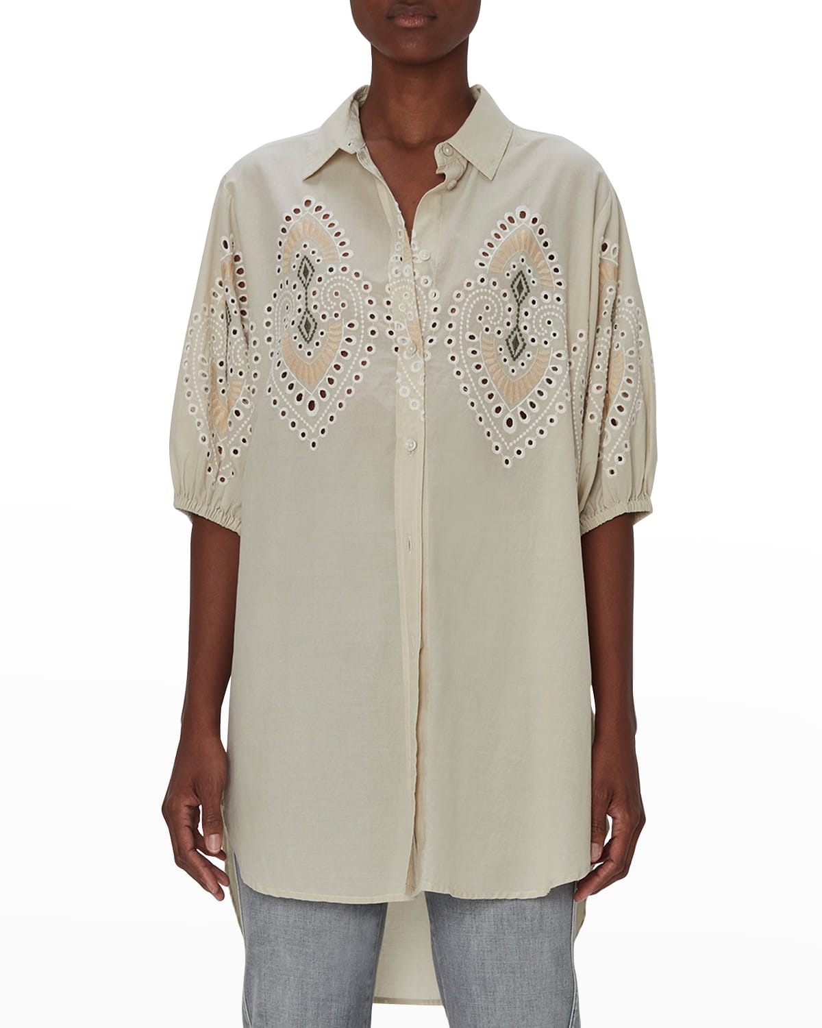 Womens Eyelet Top | Neiman Marcus