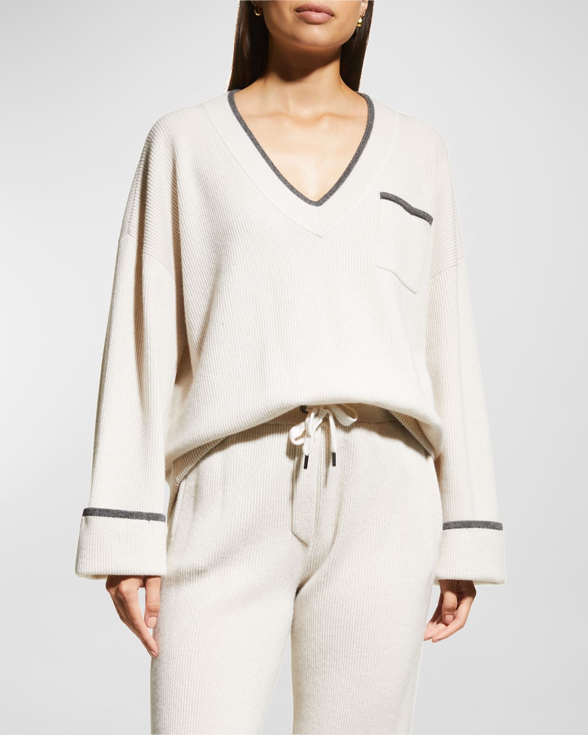 Ribbed Hem Sweater | Neiman Marcus