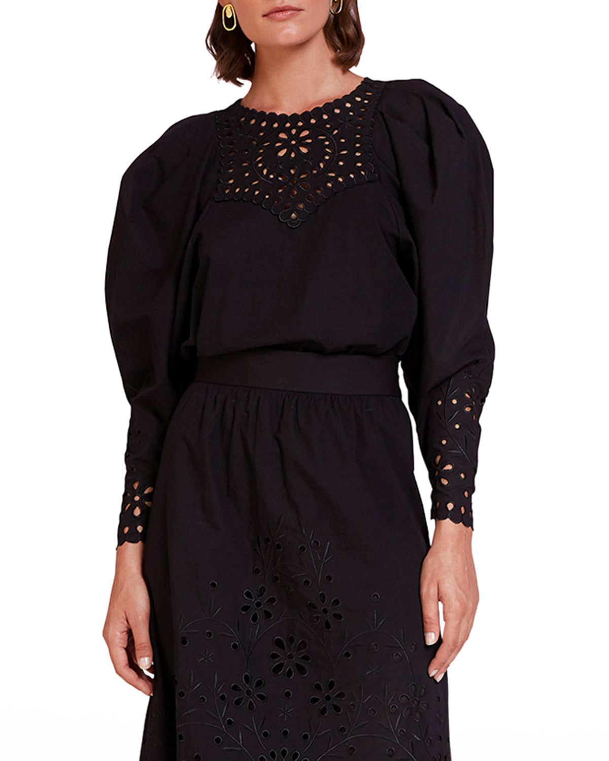 Womens Eyelet Top | Neiman Marcus