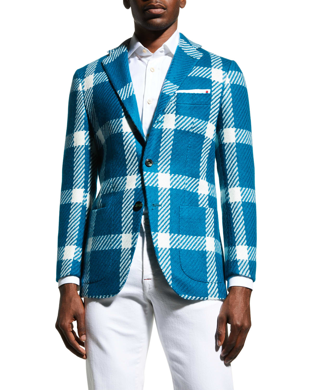 Blue Windowpane Sport Coat | Neiman Marcus