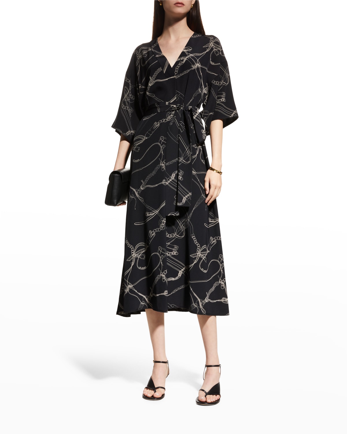 Crepe De Chine Dress | Neiman Marcus