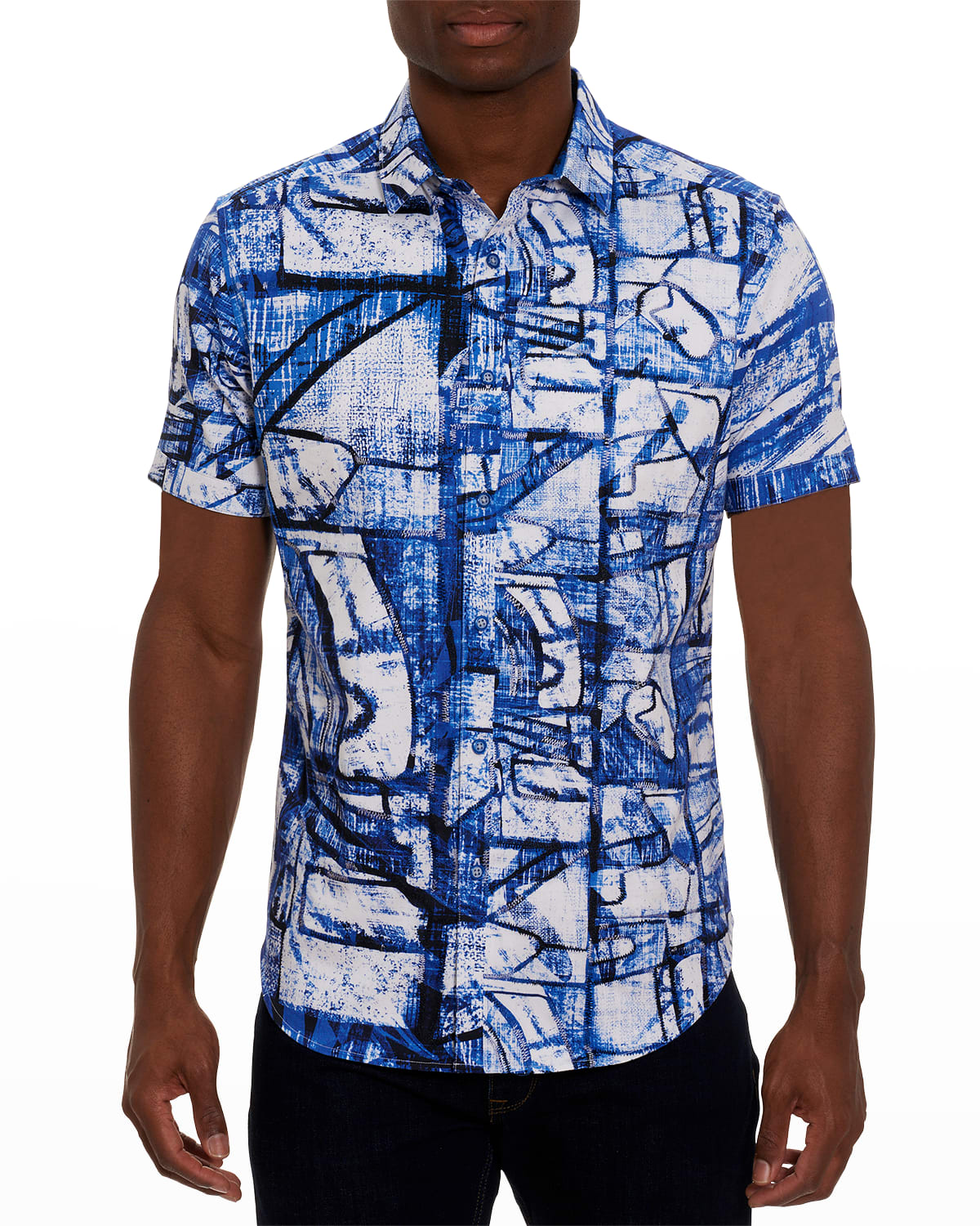 Contrast Collar Shirt | Neiman Marcus