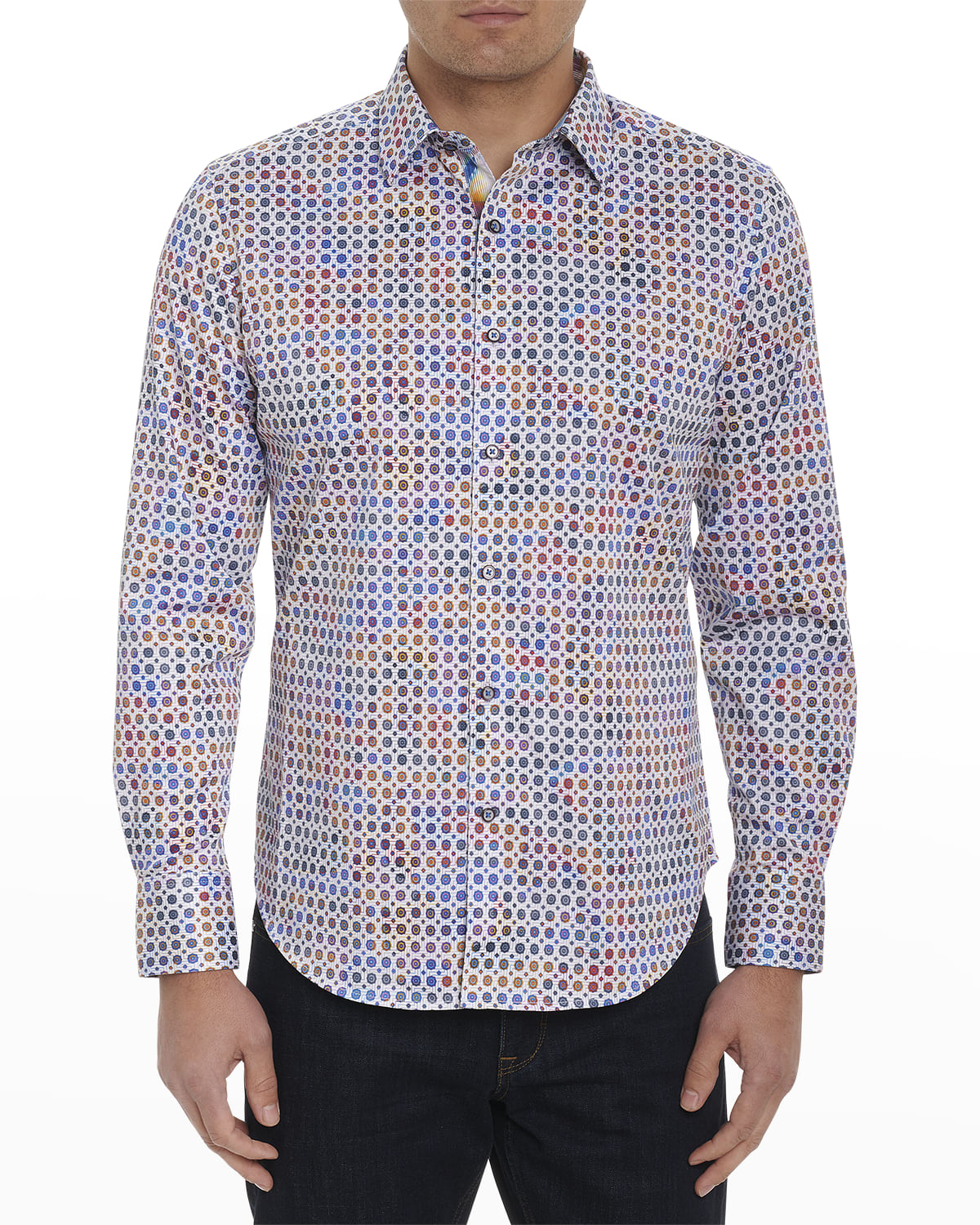 Contrast Collar Shirt | Neiman Marcus