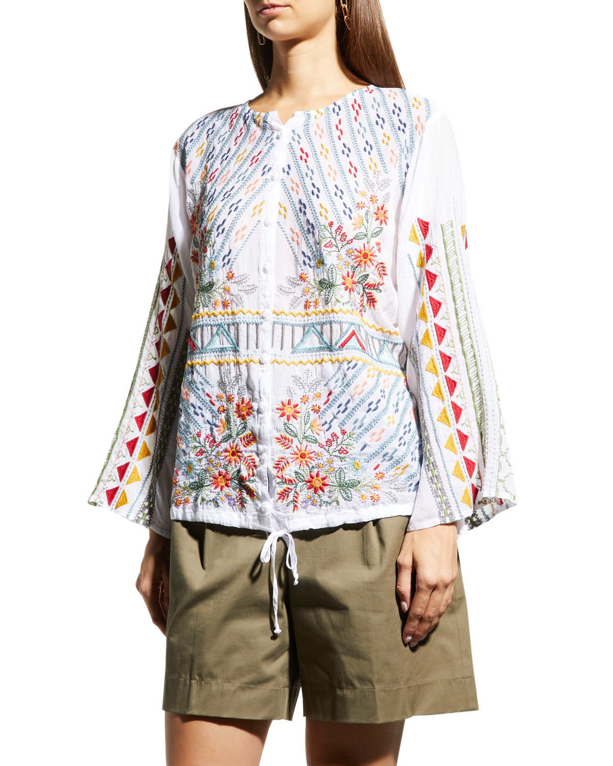 Womens Embroidered Blouse | Neiman Marcus