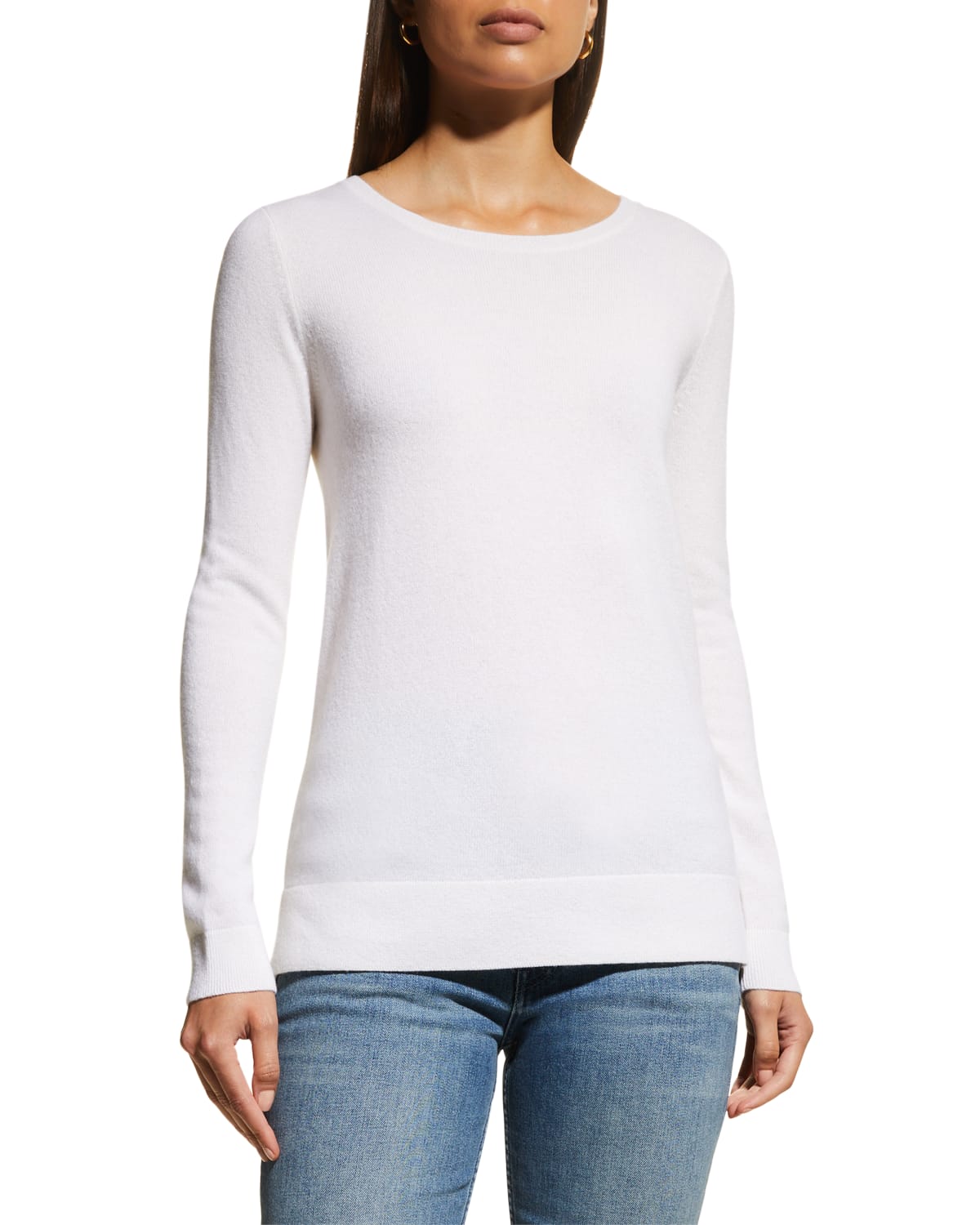 White Cashmere Sweater | Neiman Marcus