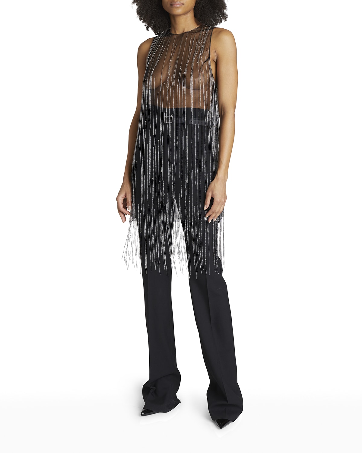 Sheer Cocktail Dress | Neiman Marcus
