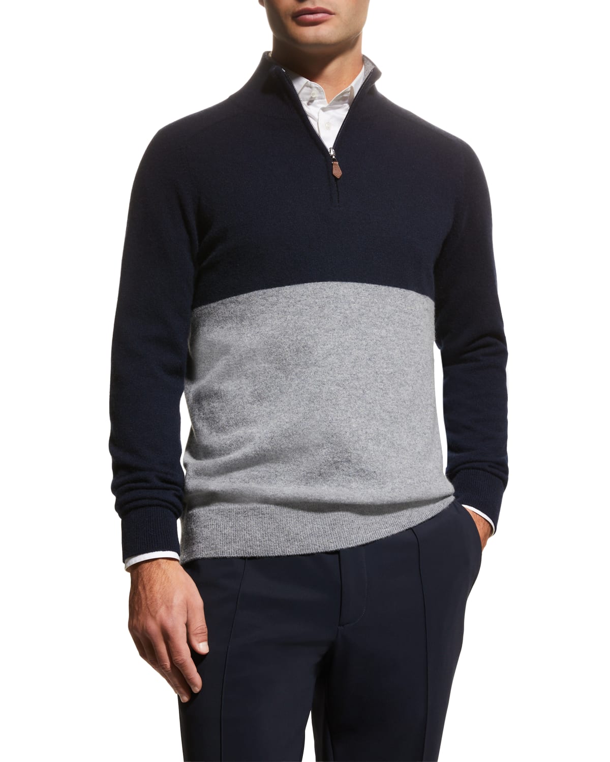 Long Colorblock Sweater | Neiman Marcus