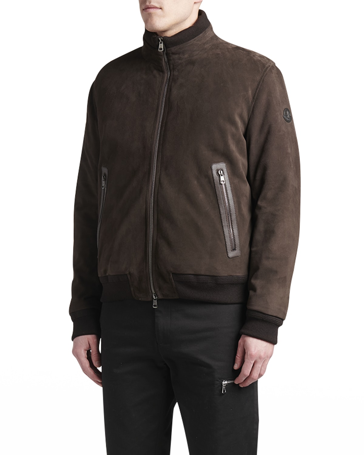 Stand Collar Leather Jacket | Neiman Marcus