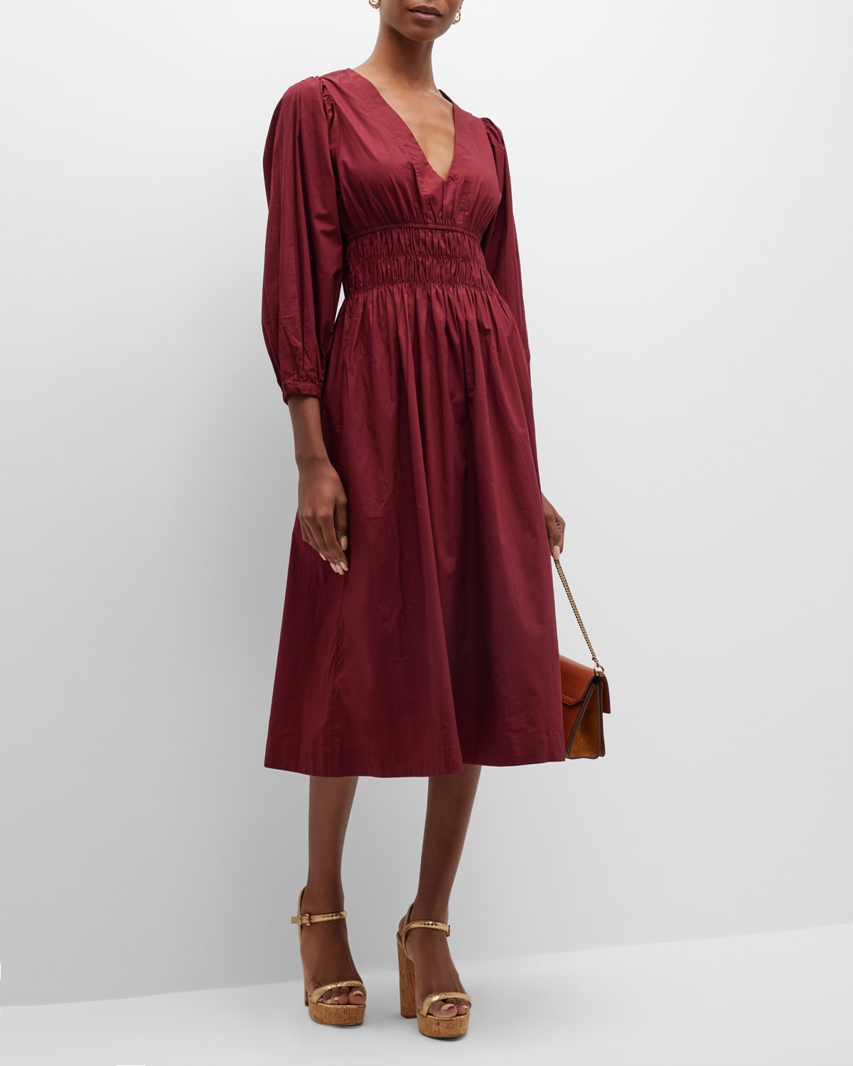 Elastic Waist Dress | Neiman Marcus