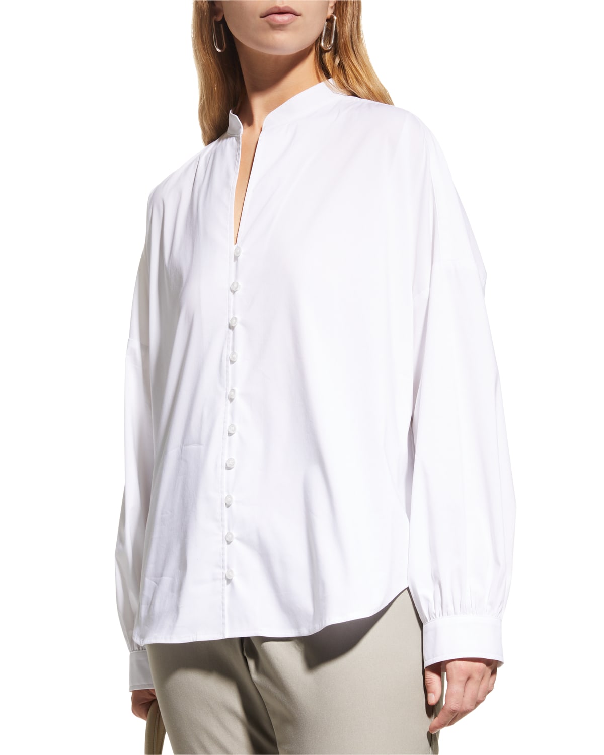 Mandarin Collar Top | Neiman Marcus