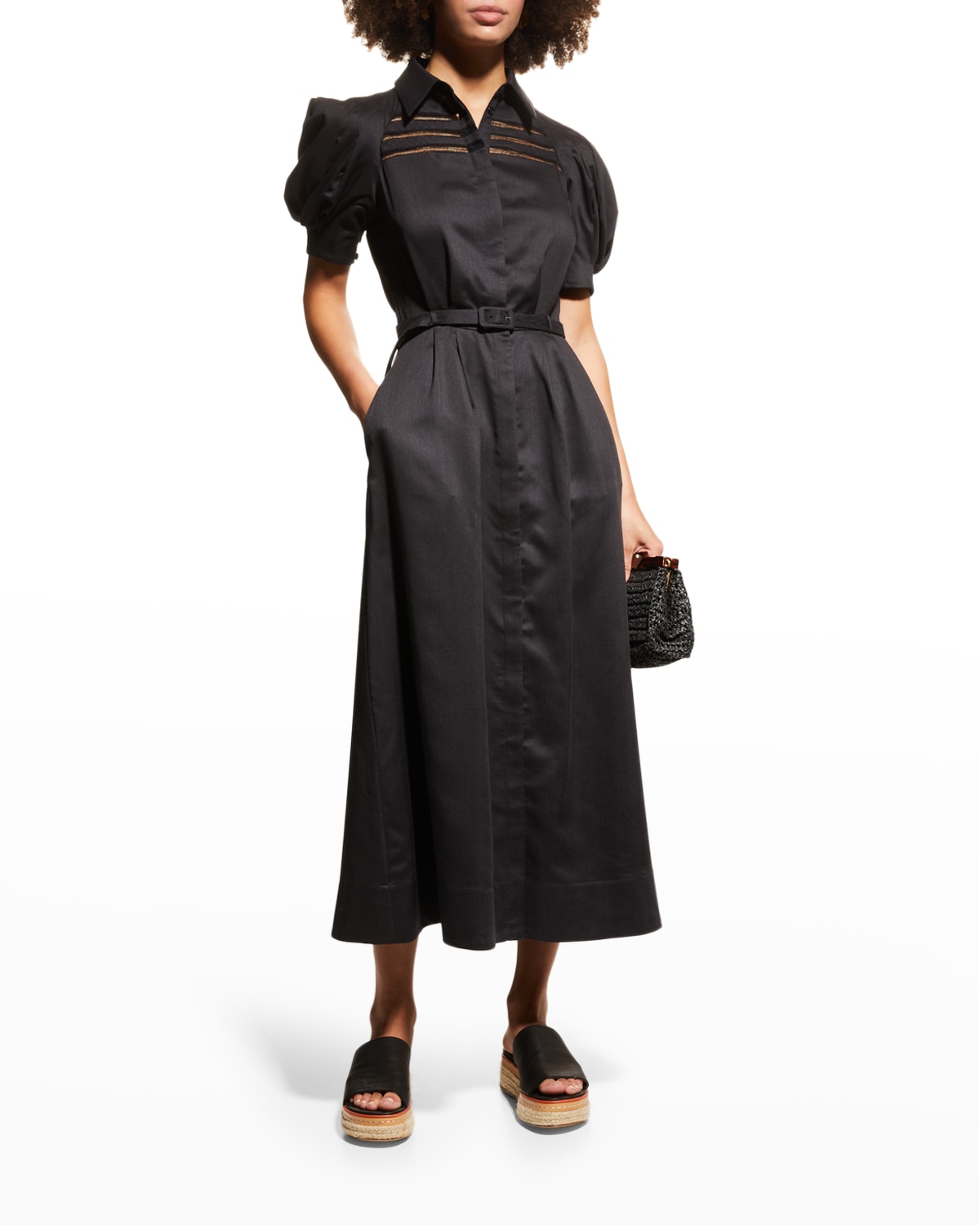 Black Belted Dress | Neiman Marcus