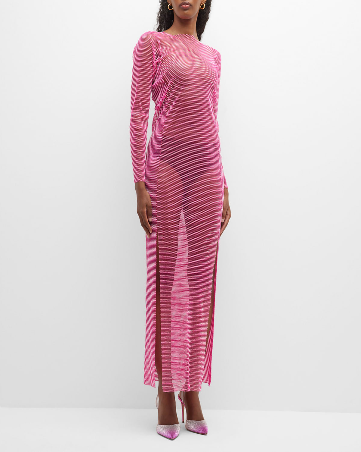 Sheer Cocktail Dress | Neiman Marcus