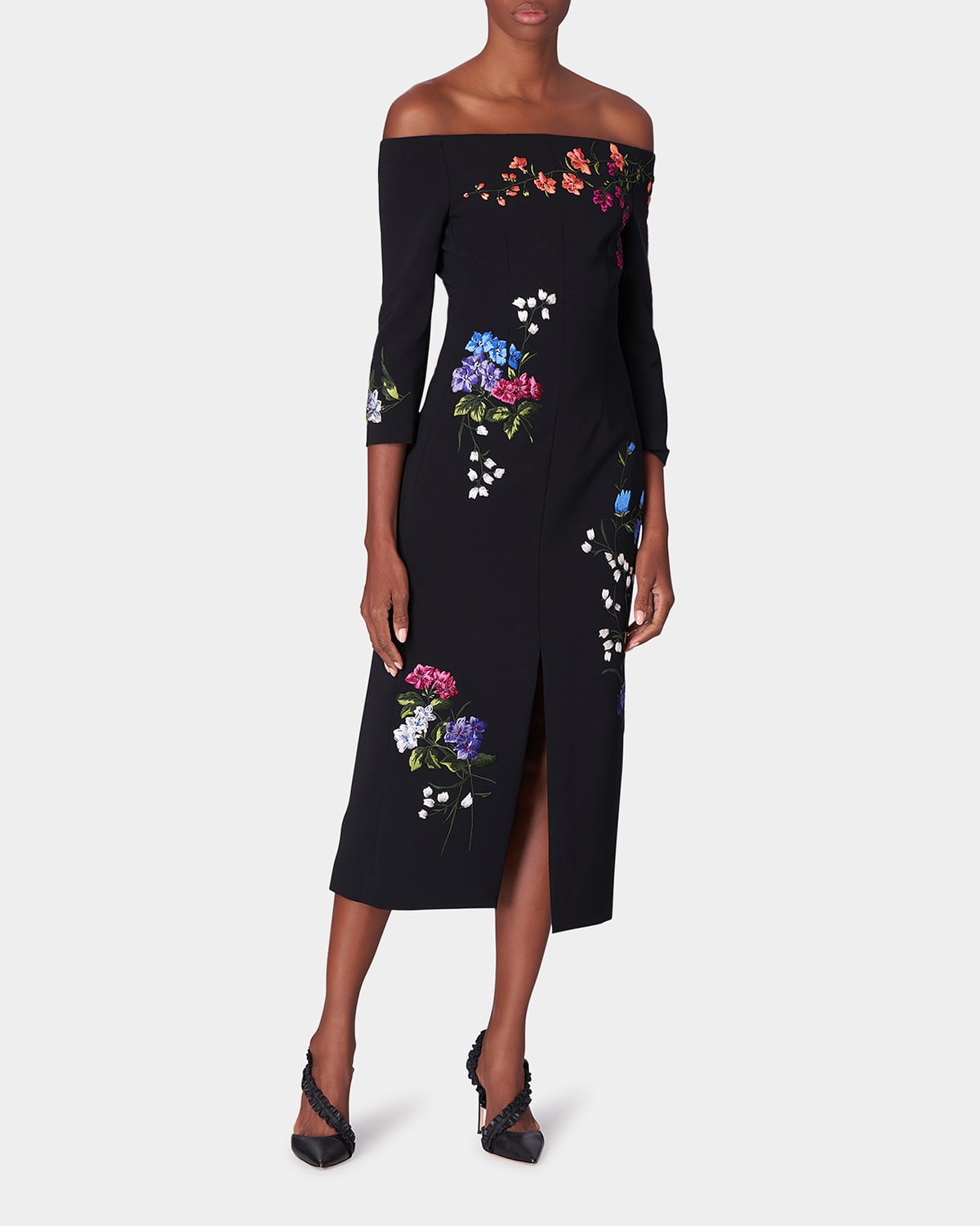 Black Front Zip Dress | Neiman Marcus