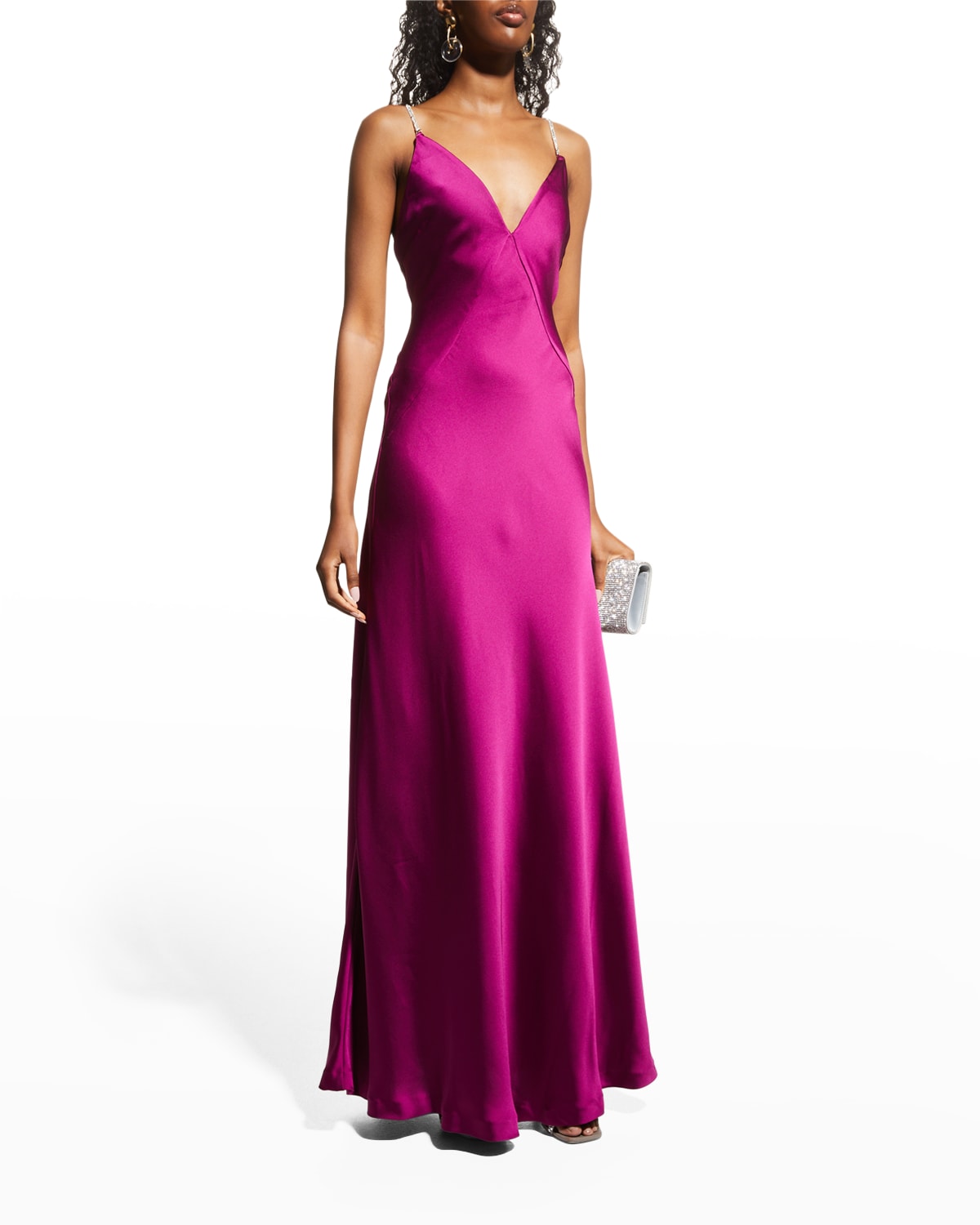 Deep V Neckline Gown | Neiman Marcus