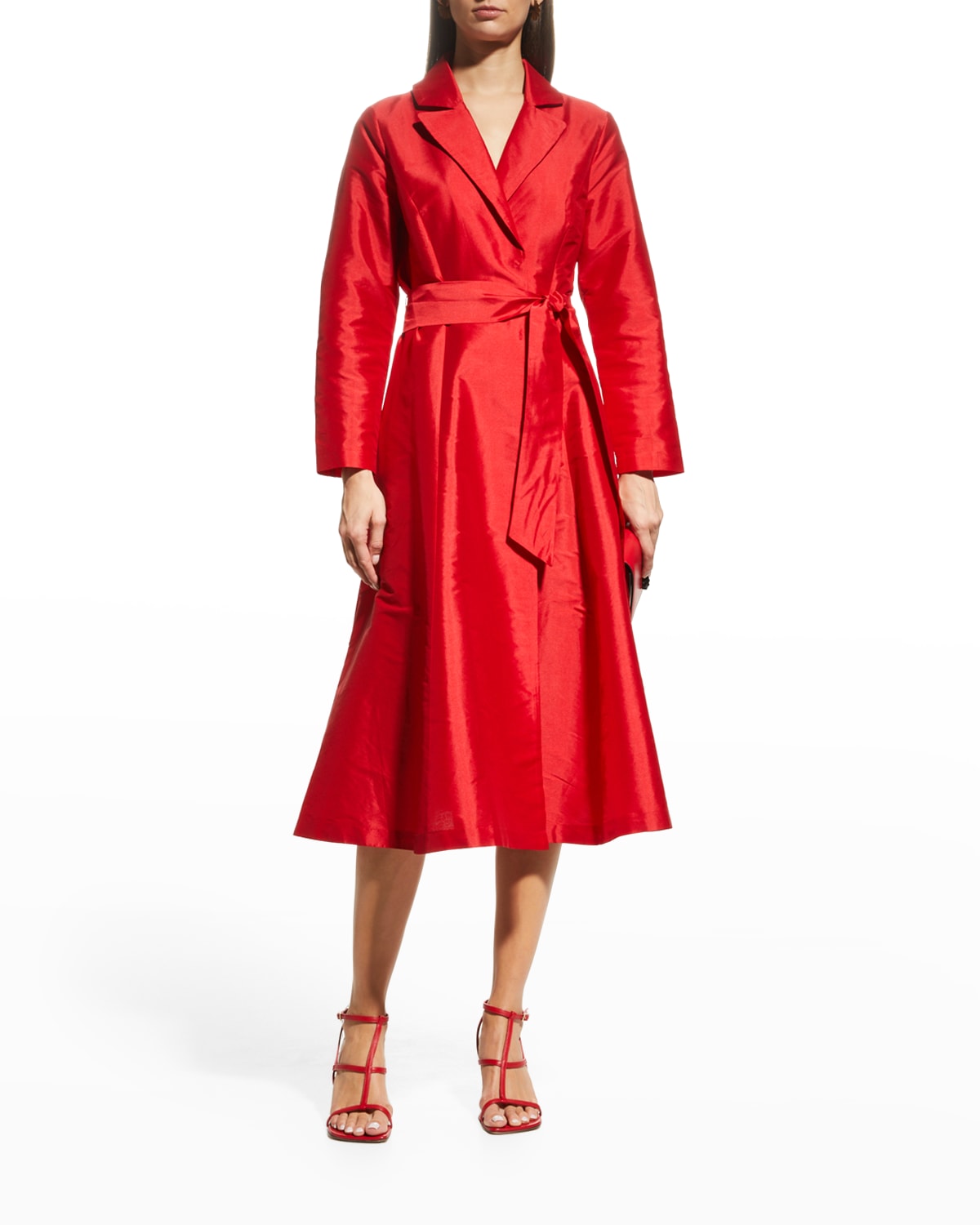 Notched Collar Dress | Neiman Marcus