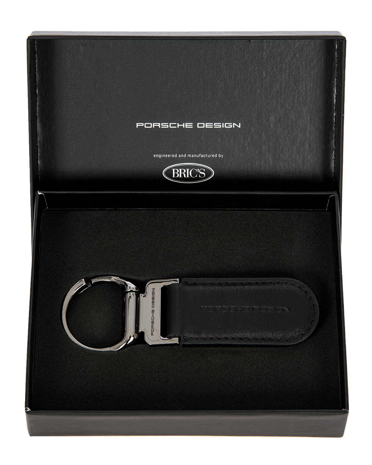 Porsche Design Men's Circle Leather Logo Keyring | Neiman Marcus