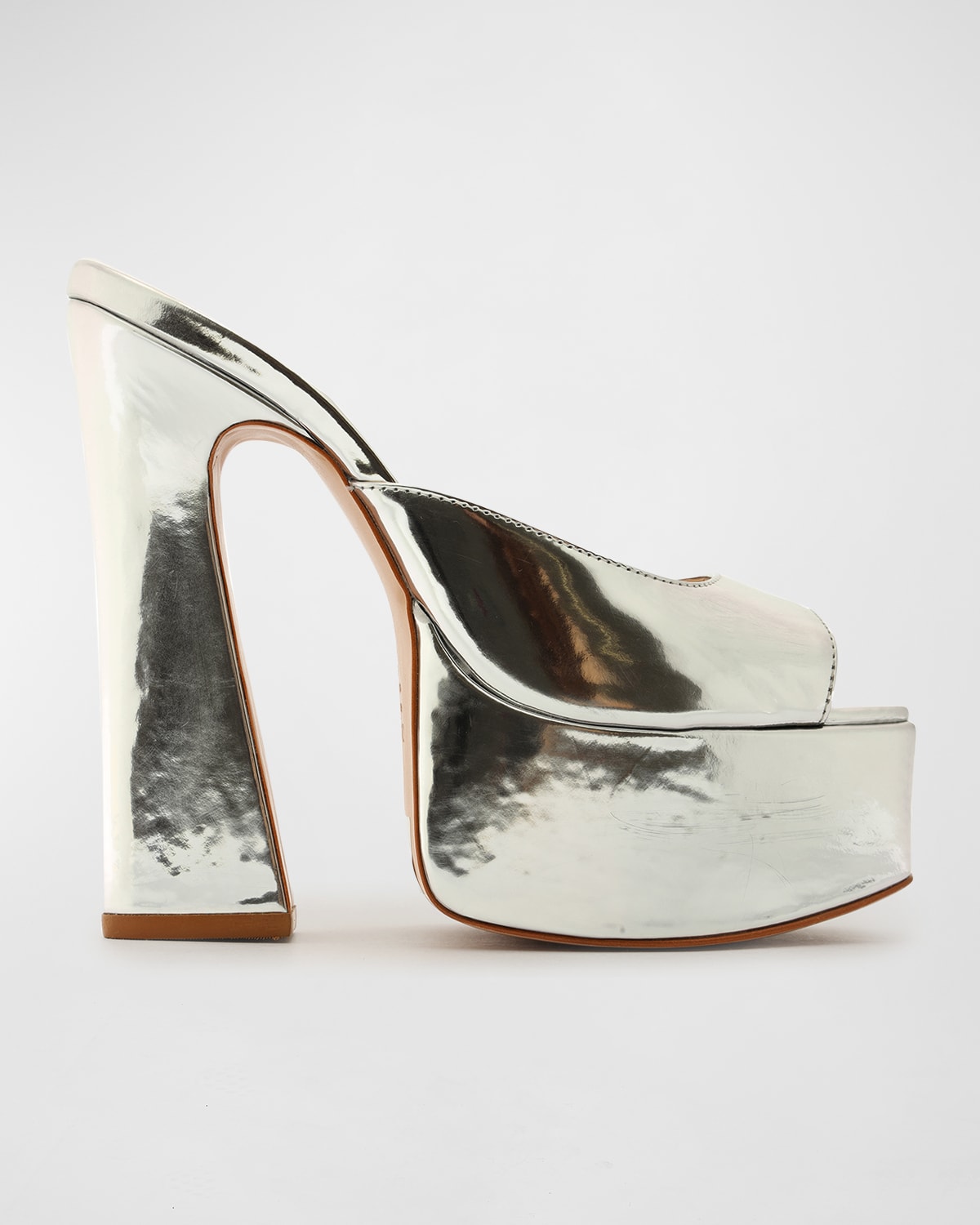 Silver Platform Sandal | Neiman Marcus