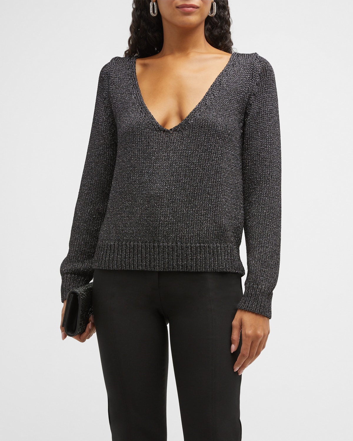 Plunging V Neckline Top | Neiman Marcus
