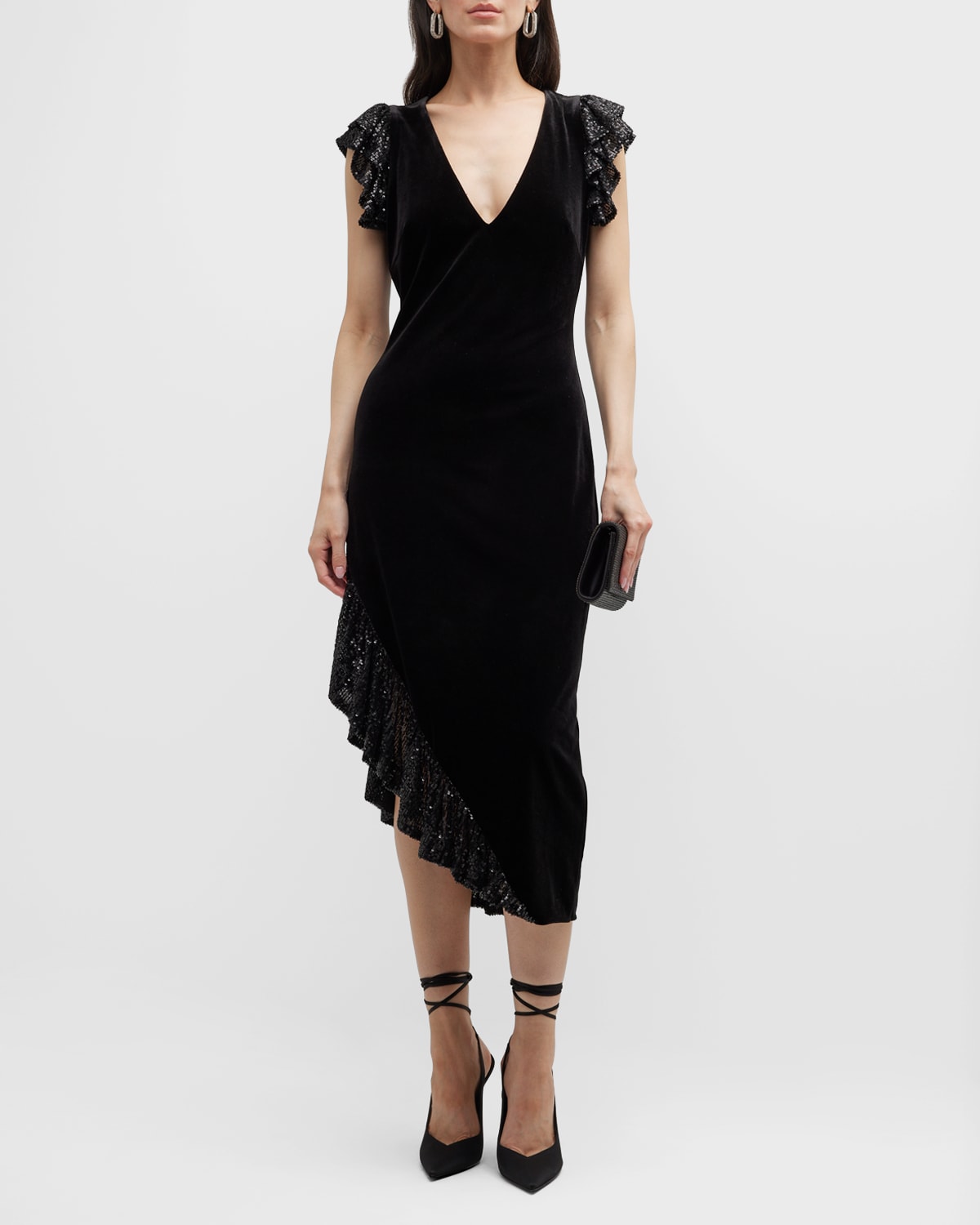 Asymmetric Neckline Dress | Neiman Marcus