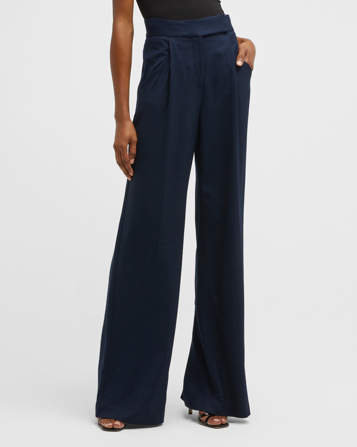 Wide Leg Viscose Pants | Neiman Marcus