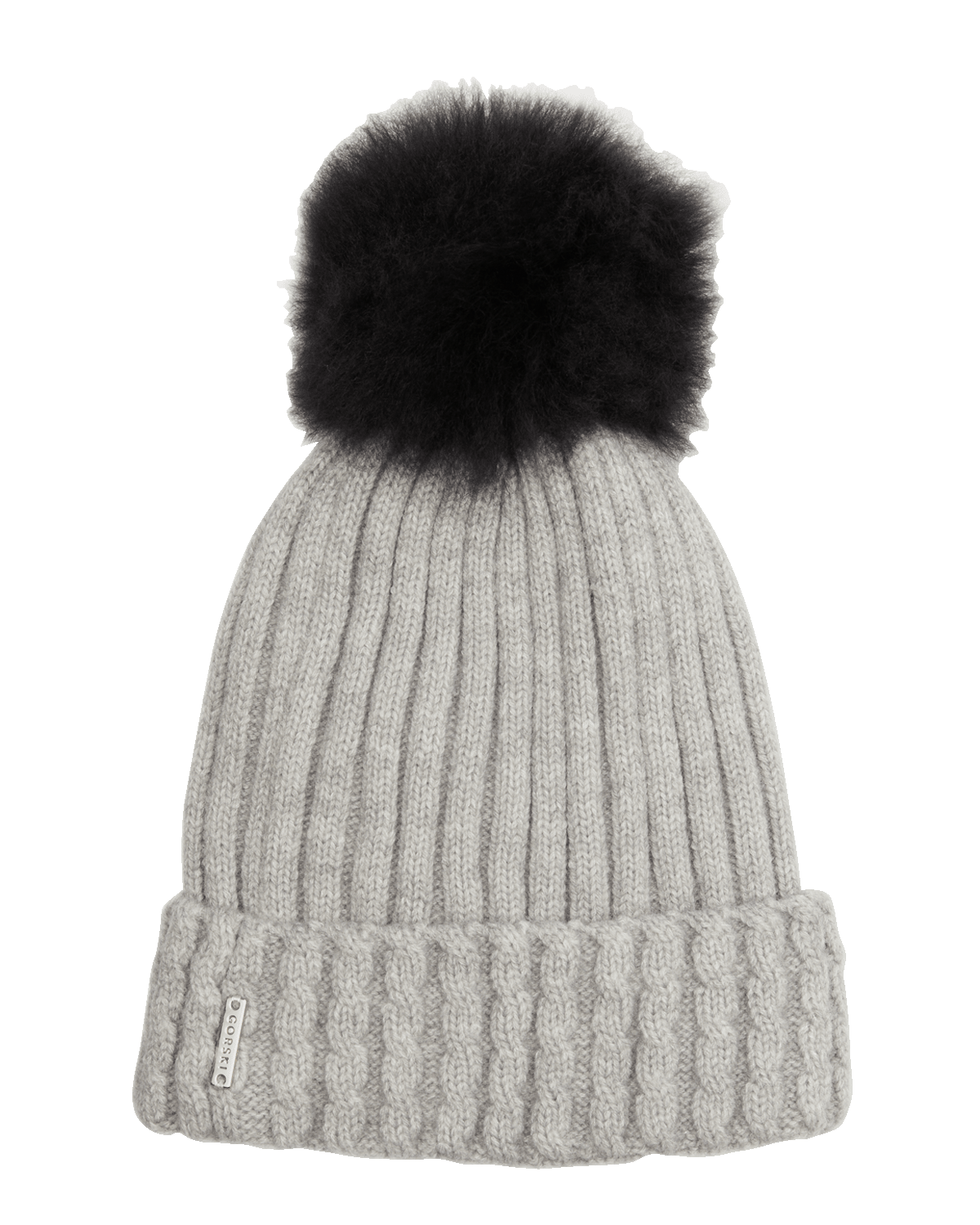 Adrienne Landau Metallic Beanie W/ Faux Fur Pom | Neiman Marcus