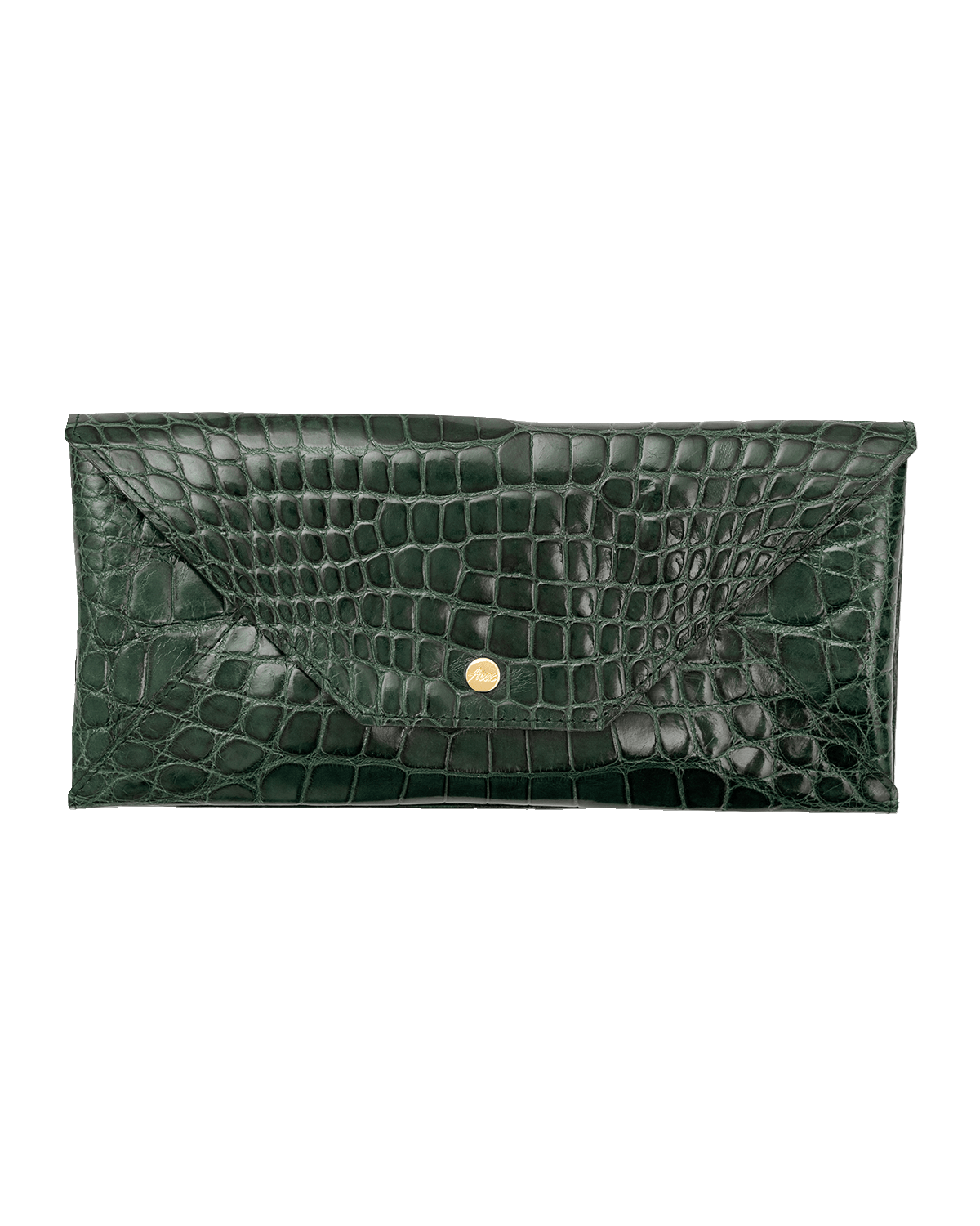 Abas Envelope Polished Matte Alligator Travel Organizer | Neiman Marcus