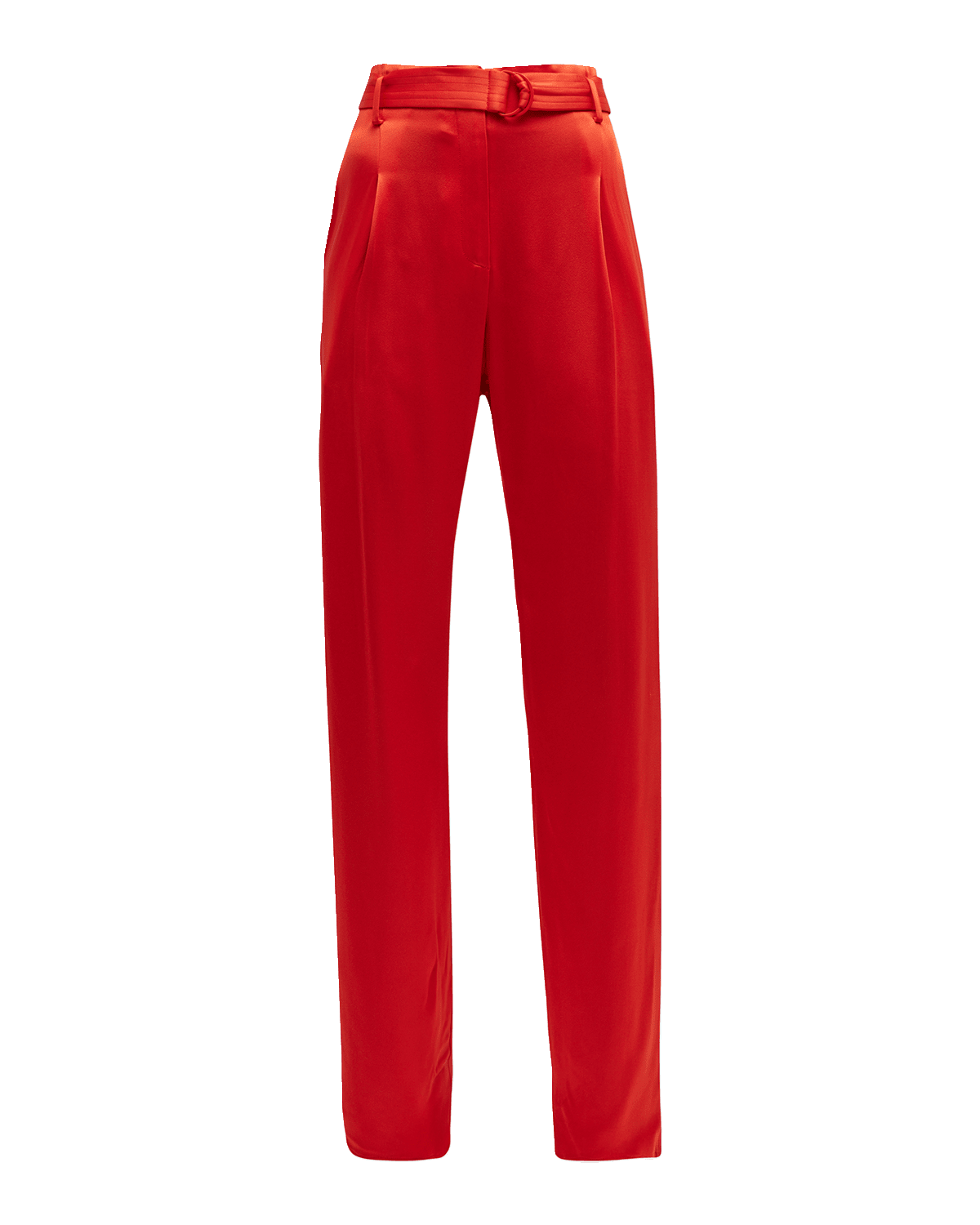 LAPOINTE Slit-Hem Flare Matte Crepe Pants | Neiman Marcus