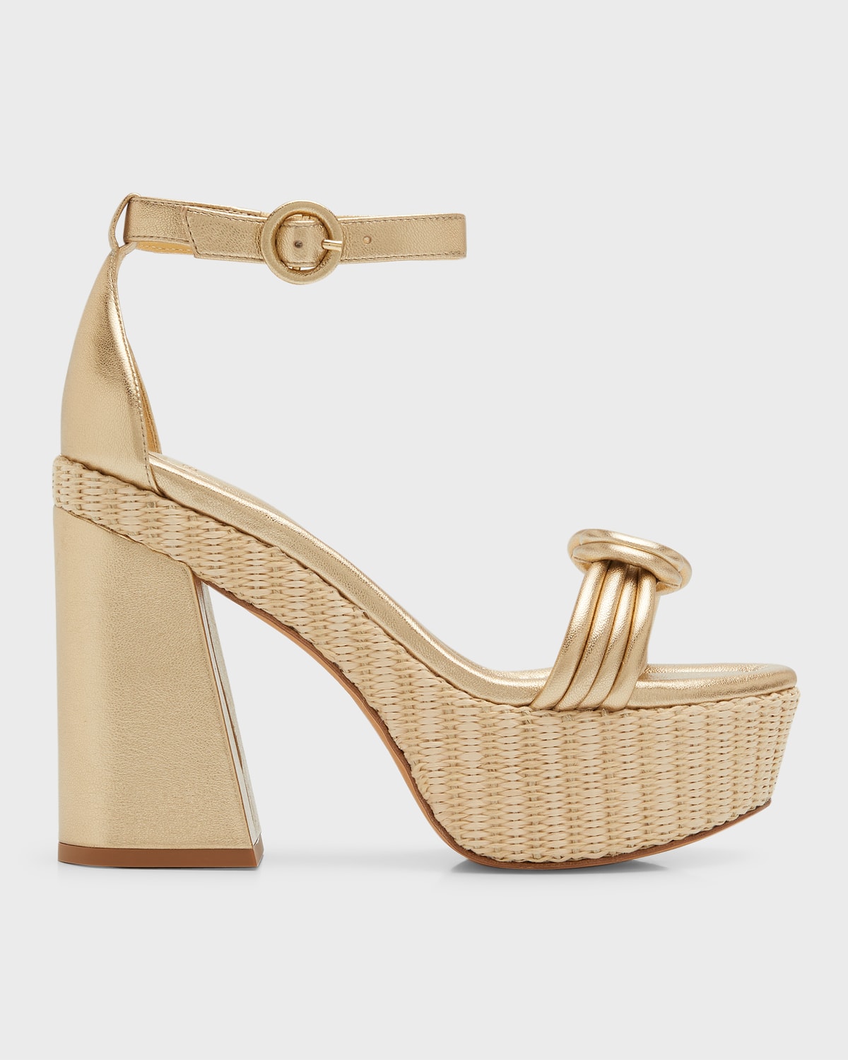 Gold Platform Sandal | Neiman Marcus