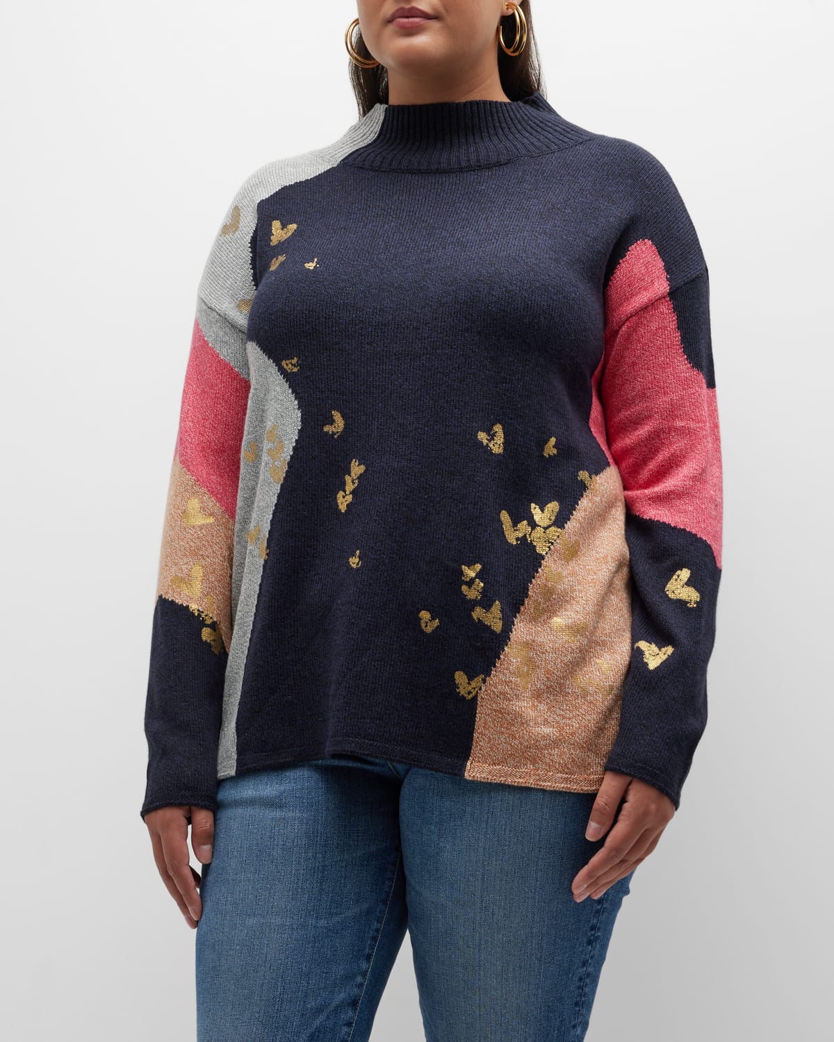 Long Colorblock Sweater | Neiman Marcus