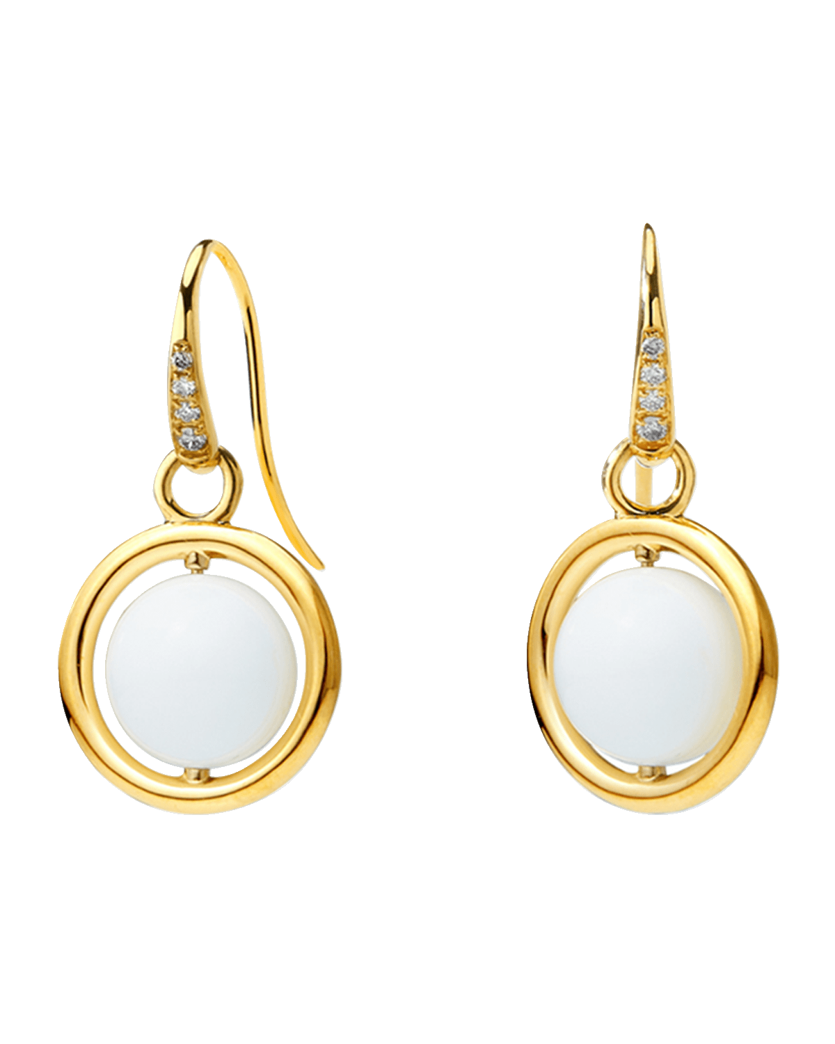 Syna 18k Yellow Gold Reversible Diamond Drop Earrings | Neiman Marcus