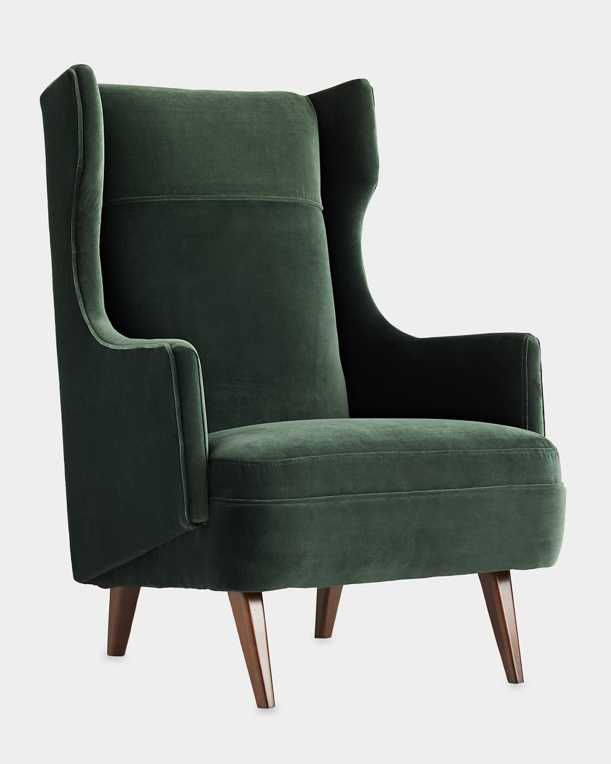 Massoud Blue Colorblock Wing Chair | Neiman Marcus