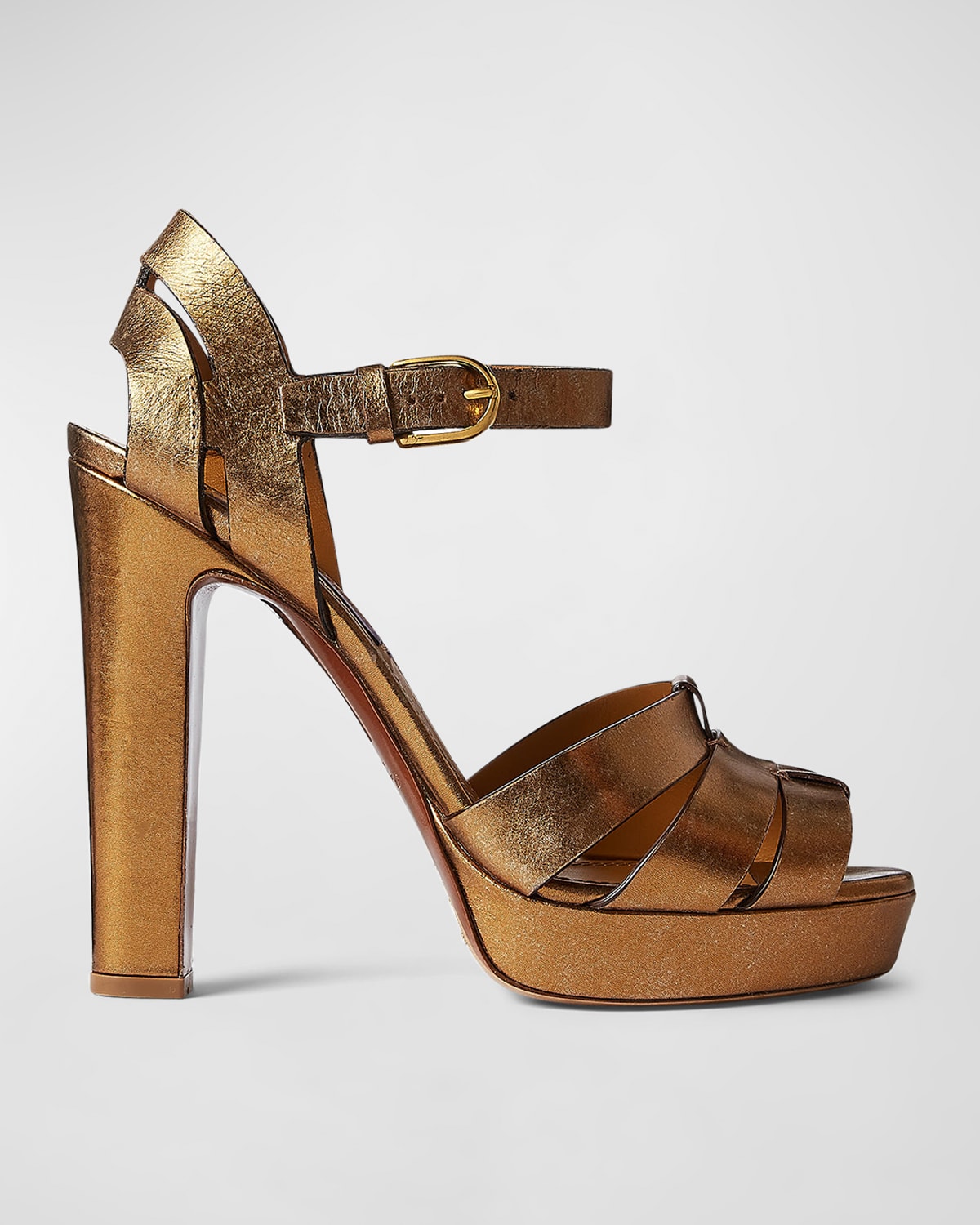 Gold Platform Sandal | Neiman Marcus