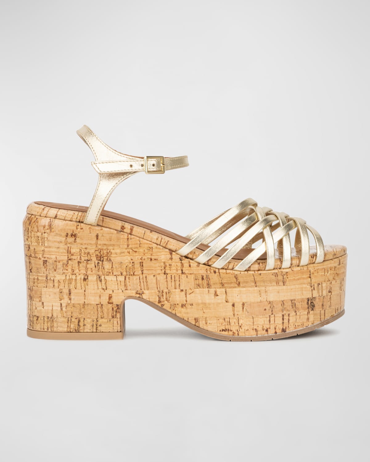 Gold Platform Sandal | Neiman Marcus