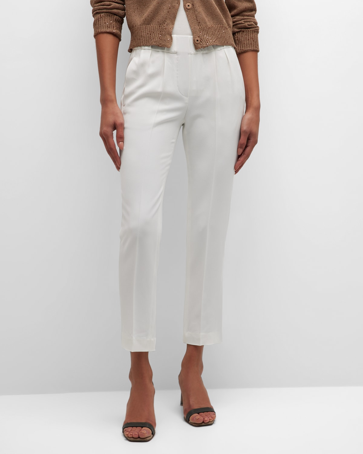 White Silk Pants | Neiman Marcus