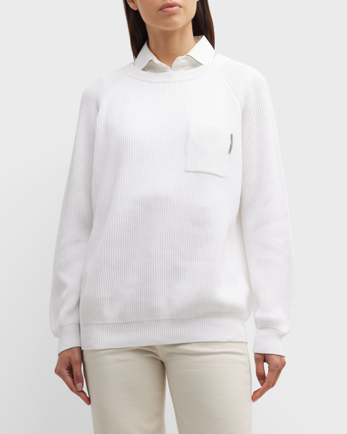 Ribbed Hem Sweater | Neiman Marcus