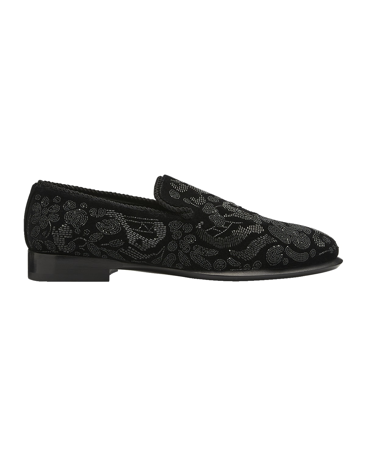 Versace Men's Medusa-Print Silk Slippers | Neiman Marcus