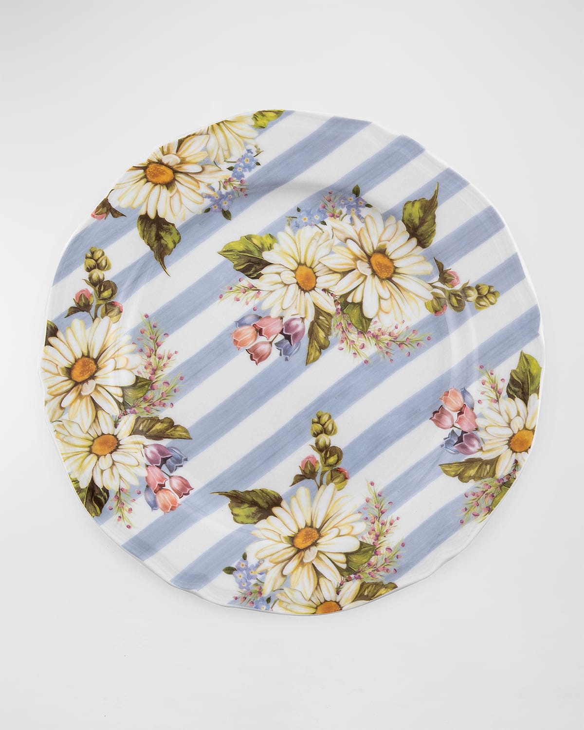 MacKenzie-Childs Royal Check Fluted Dinner Plate | Neiman Marcus