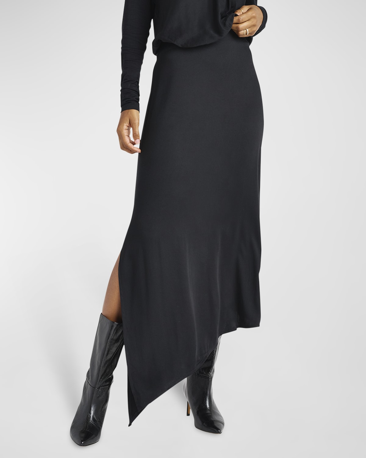 Black High Slit Skirt | Neiman Marcus