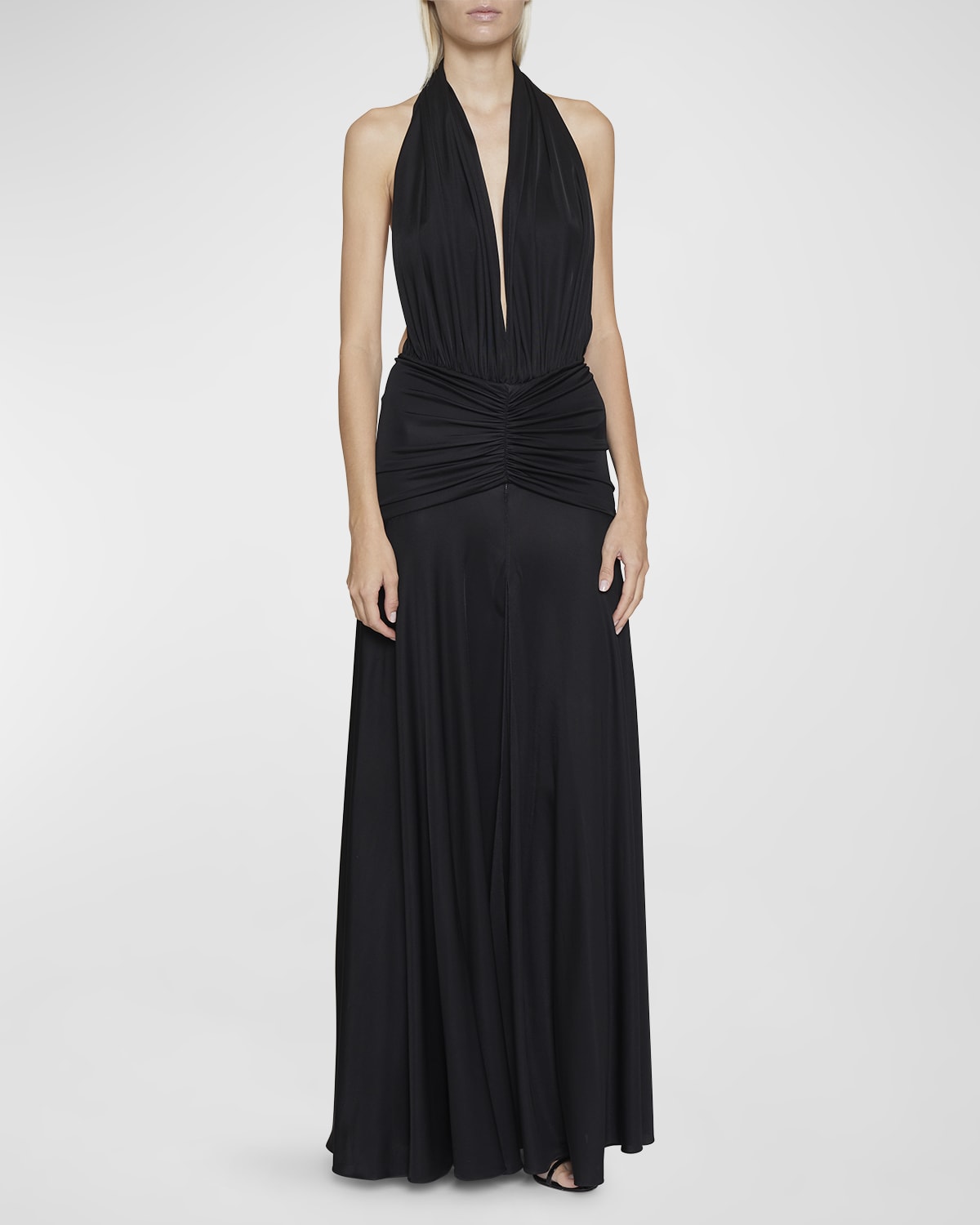 Deep V Neckline Gown | Neiman Marcus