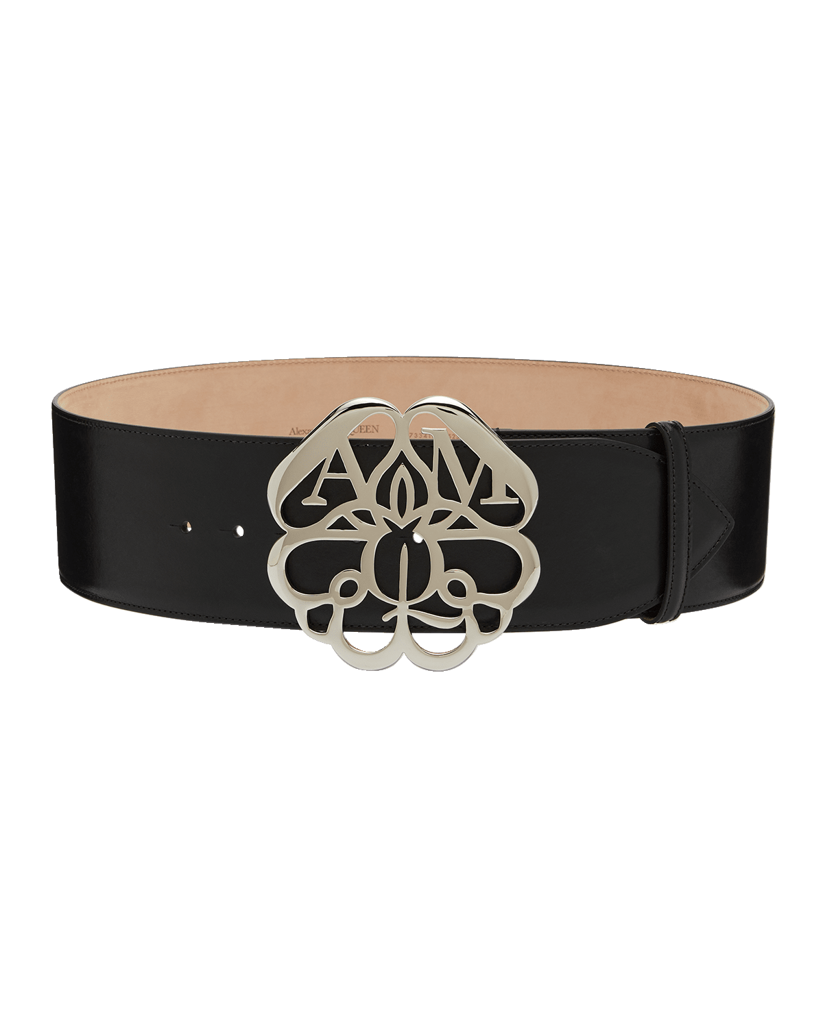 Ralph Lauren Collection Stacked RL Leather Belt, 32 Mm | Neiman Marcus