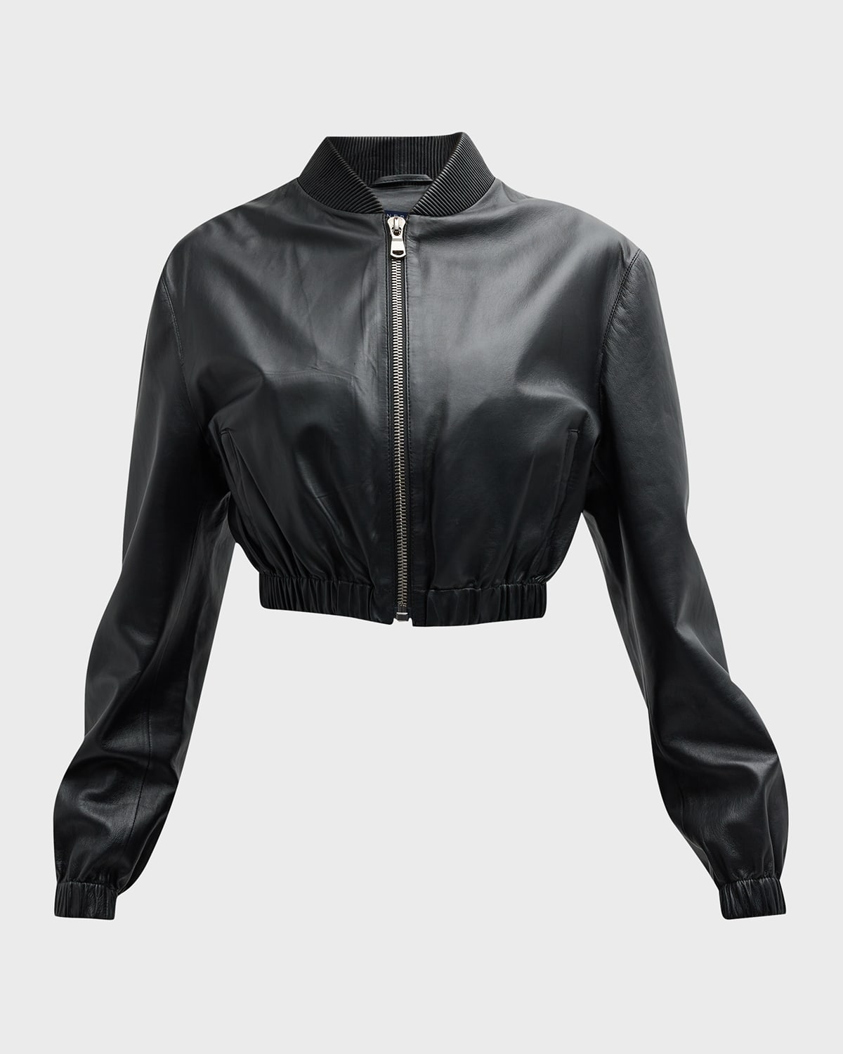 Ribbed Leather Jacket | Neiman Marcus