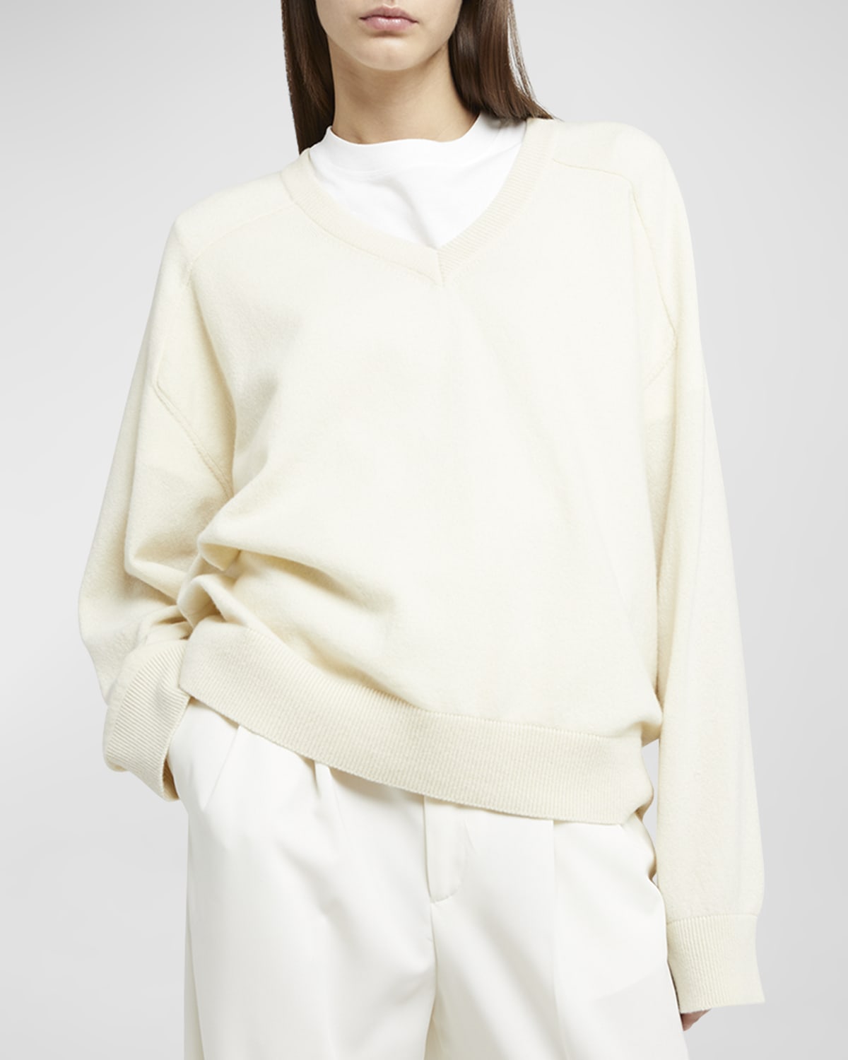 White Cashmere Sweater | Neiman Marcus