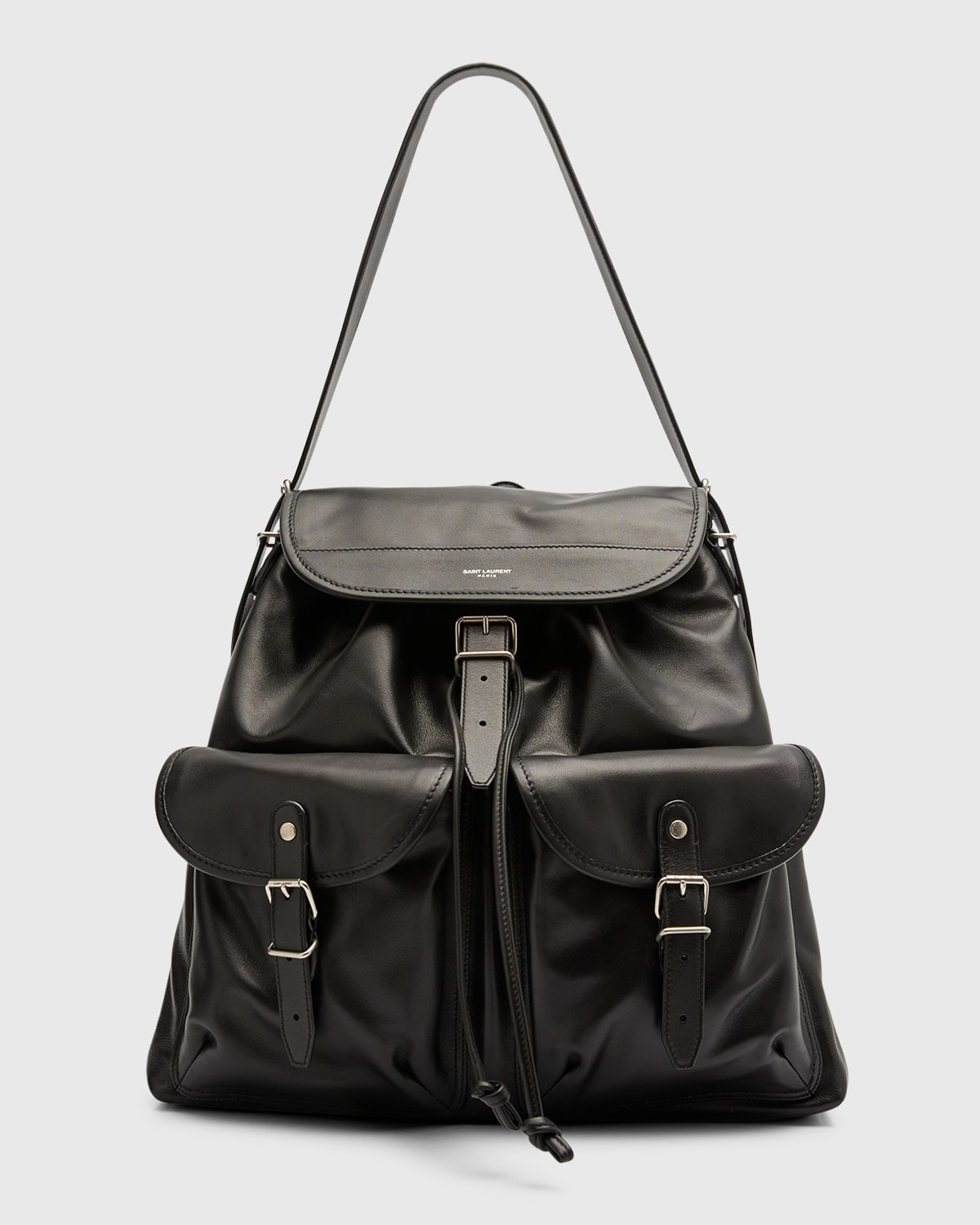 Leather Drawstring Bag | Neiman Marcus